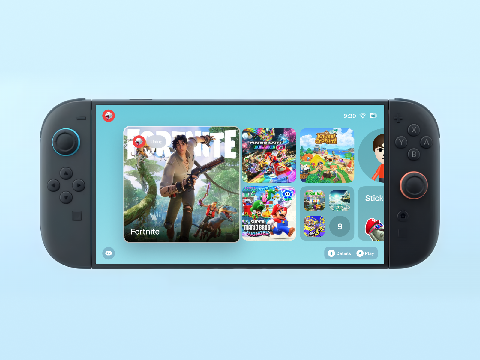 Nintendo Switch UI Redesign by Viktor T. on Dribbble