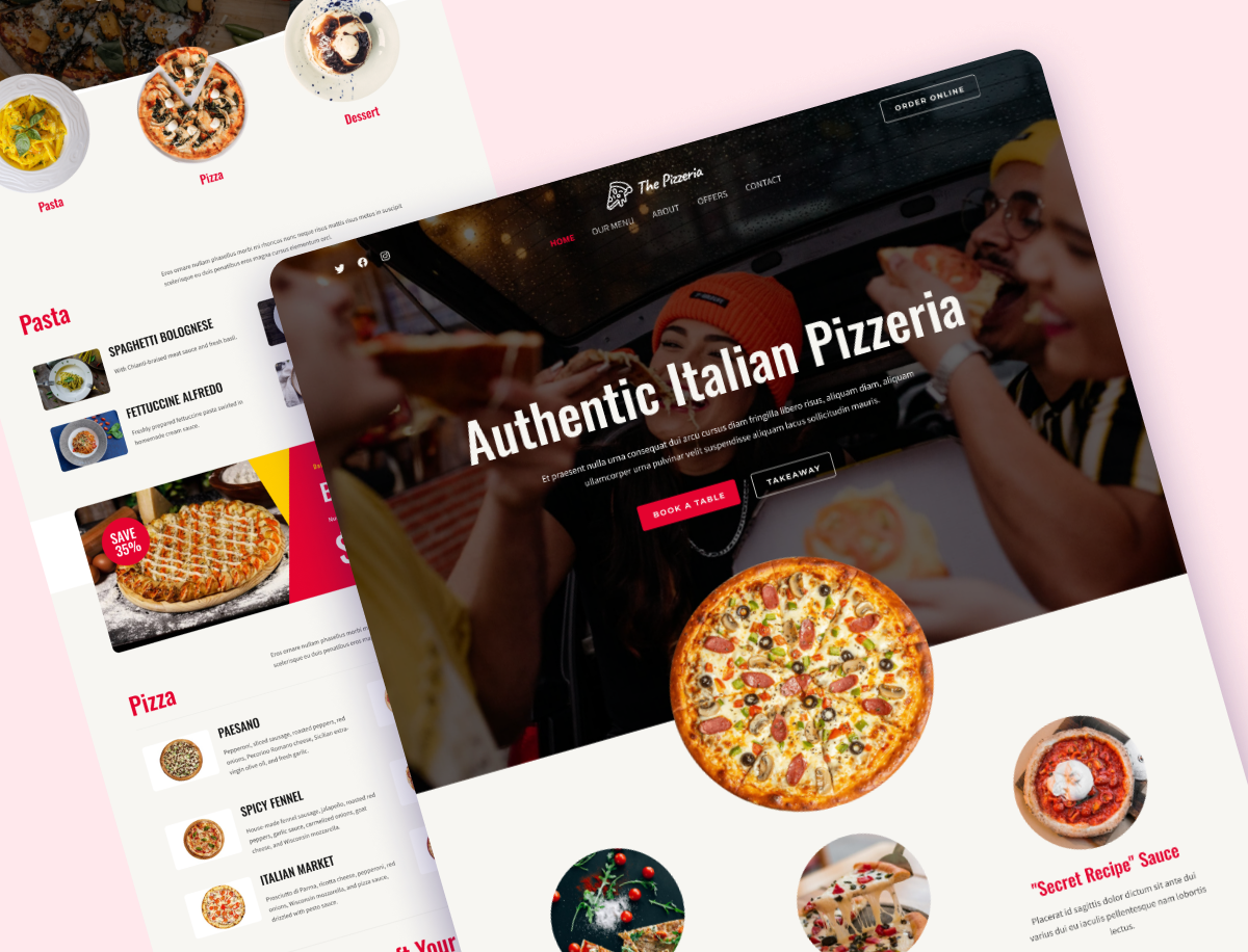 Pizza Website UI/UX Design in Figma by UX on Dribbble