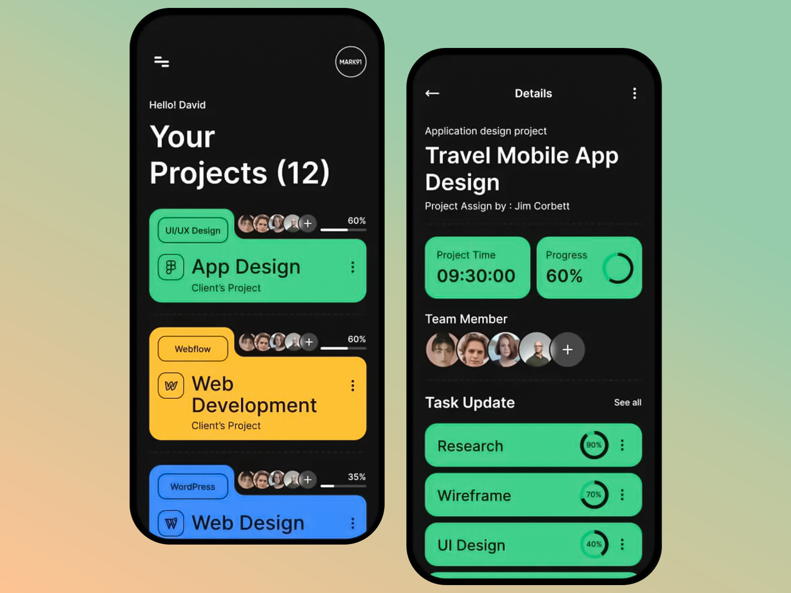 ProjectFlow - Project Management App Design by Matteo Rossi on Dribbble