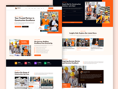 Construction Website UI Design by Genius Ocean on Dribbble