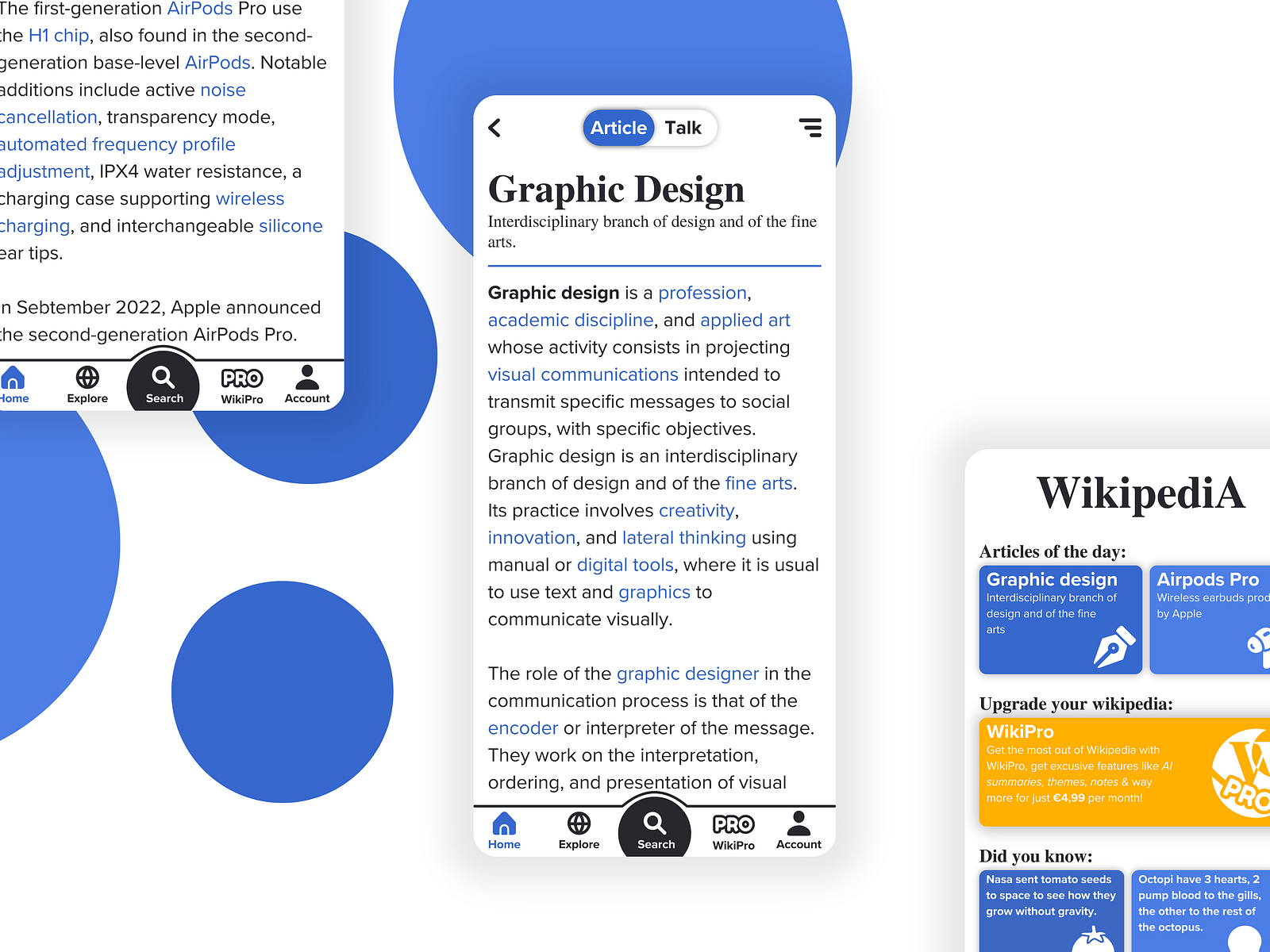 Wikipedia Mobile Redesign by Peer on Dribbble