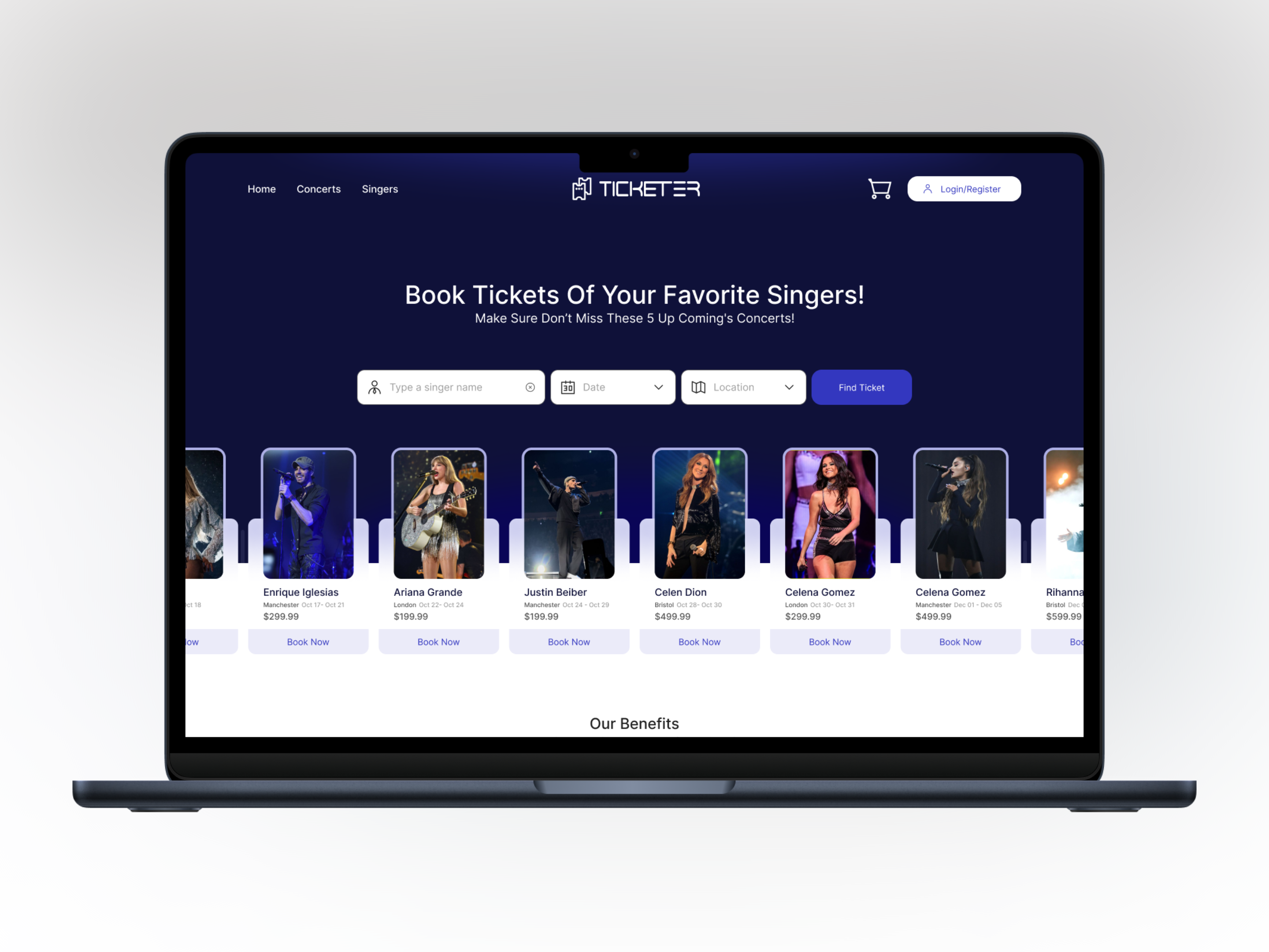 Concert Ticket Booking Website by Elnaz Bolkhari on Dribbble