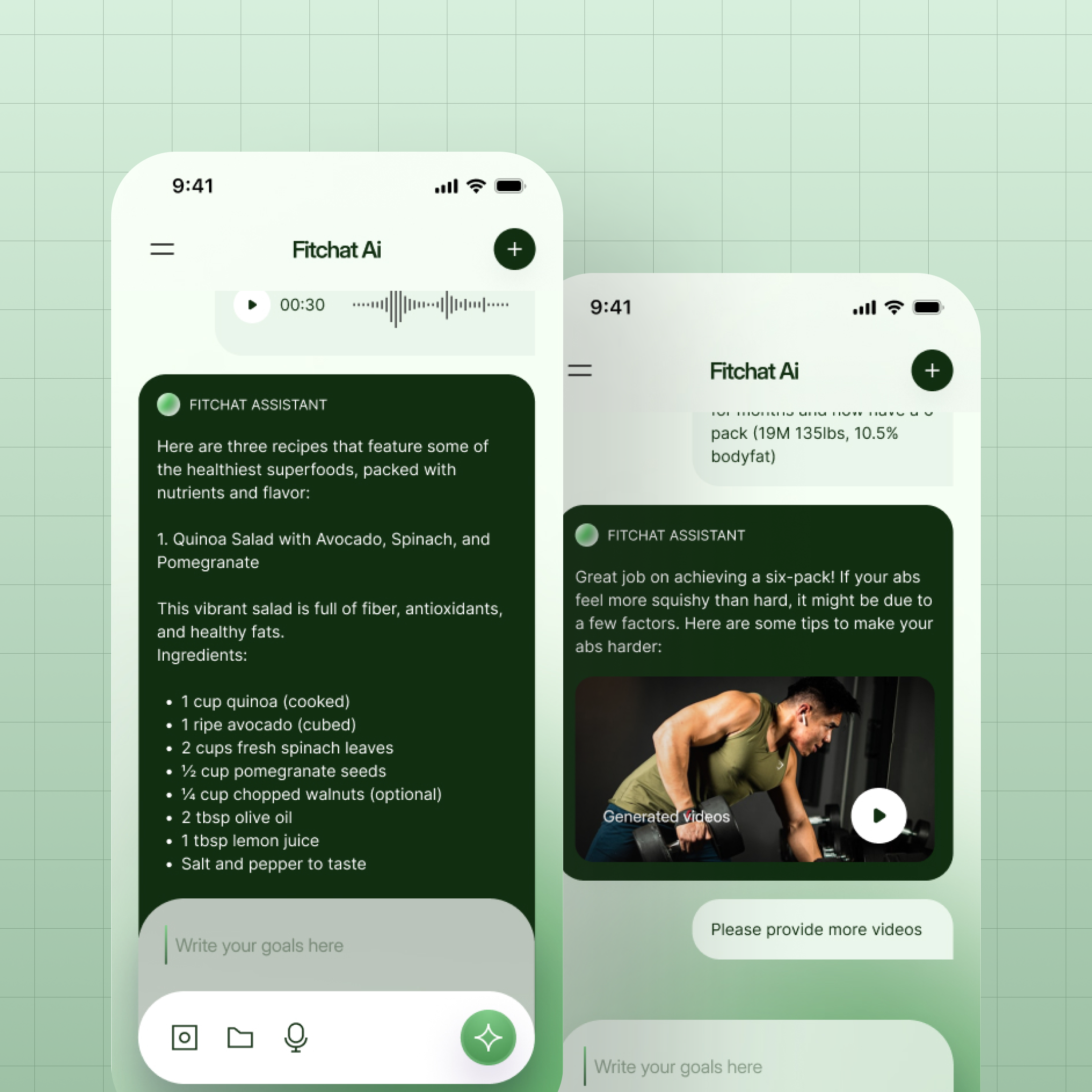 AI-Powered Fitness App Design - Fitchat AI by Amit Patel on Dribbble