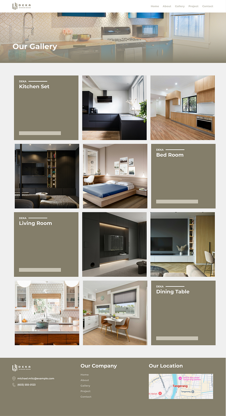 DEKA Interior Design | UI Design Company Profile by Gibran Rizki Pratama on Dribbble