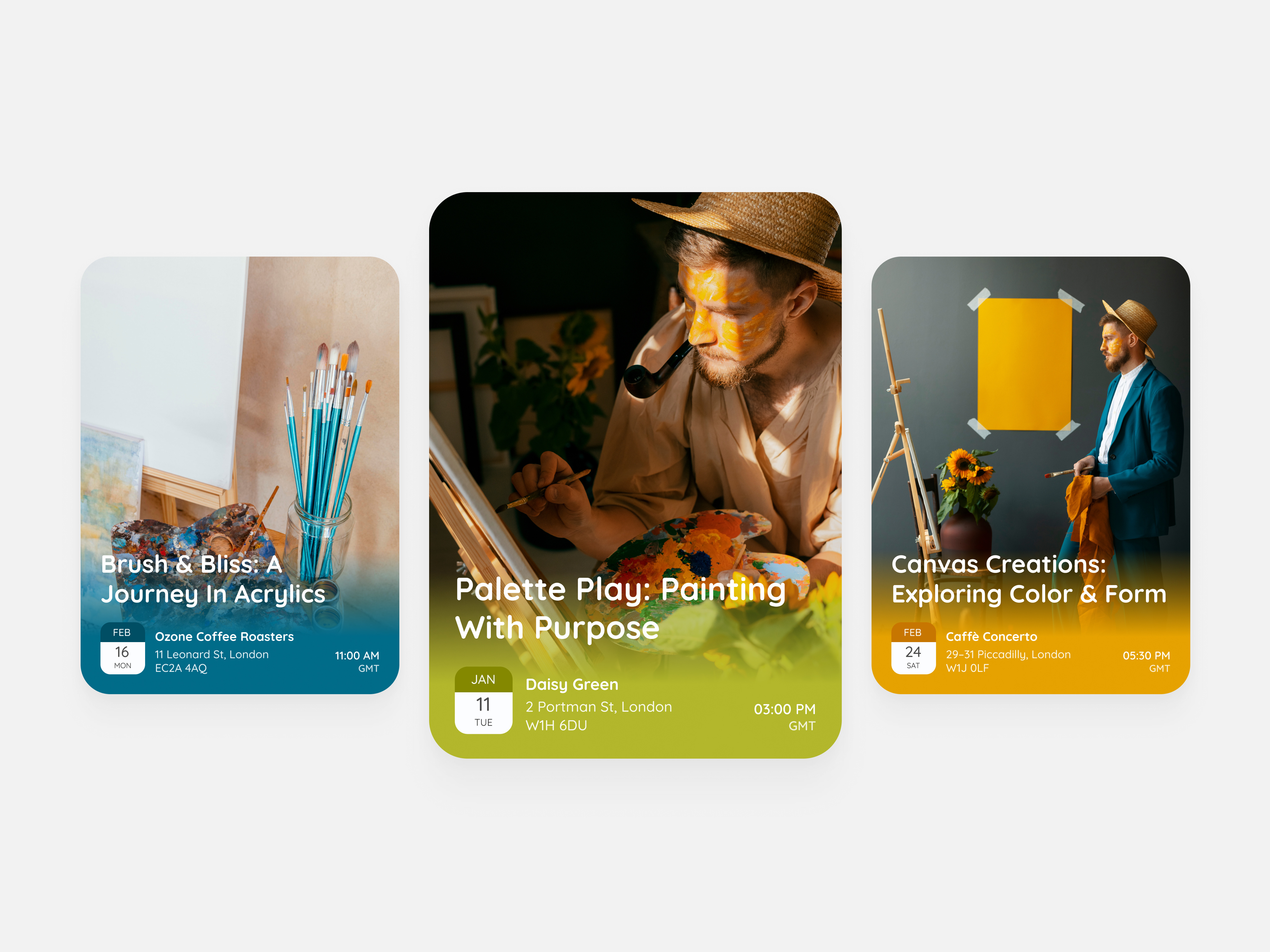 Event Info Card Design by Basit on Dribbble