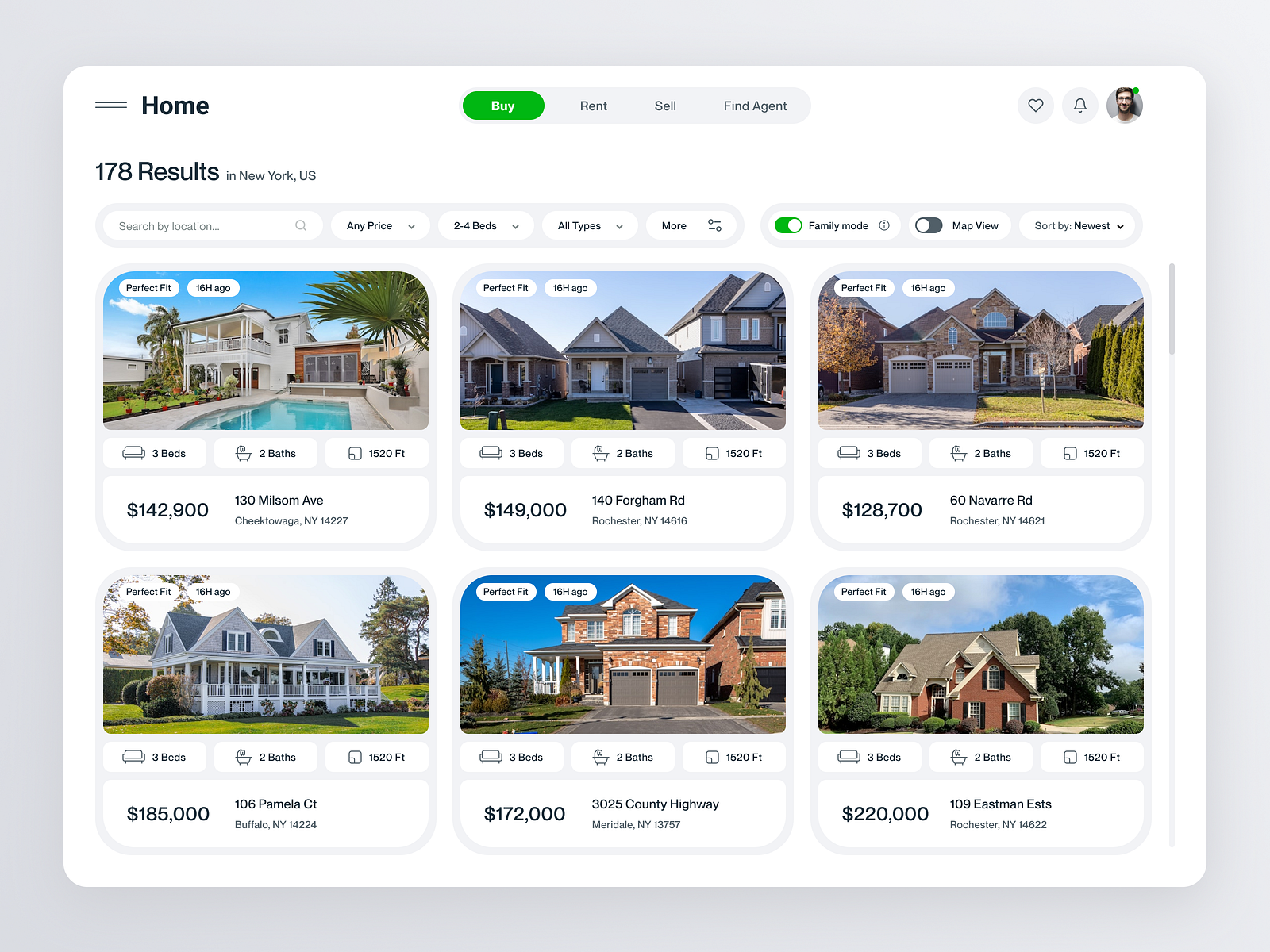 Real estate web app by Gurvinder Singh on Dribbble