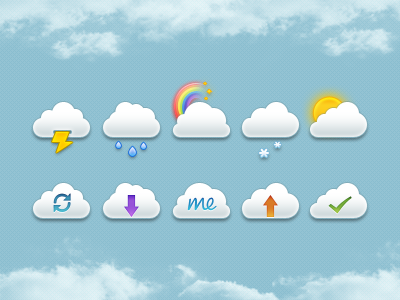 Mini Clouds Set PSD by Jackie Tran on Dribbble
