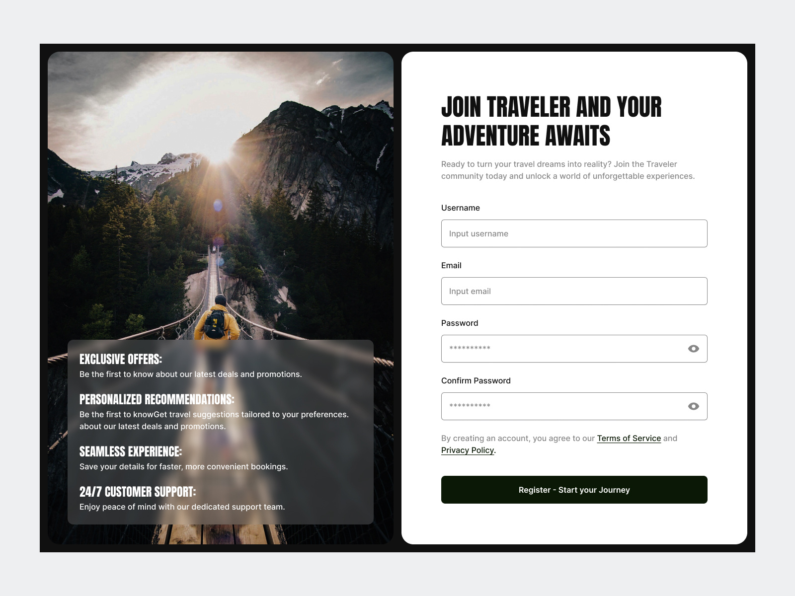Traveler UI Kit - Travel Booking Website (Login & Register Page) by ...