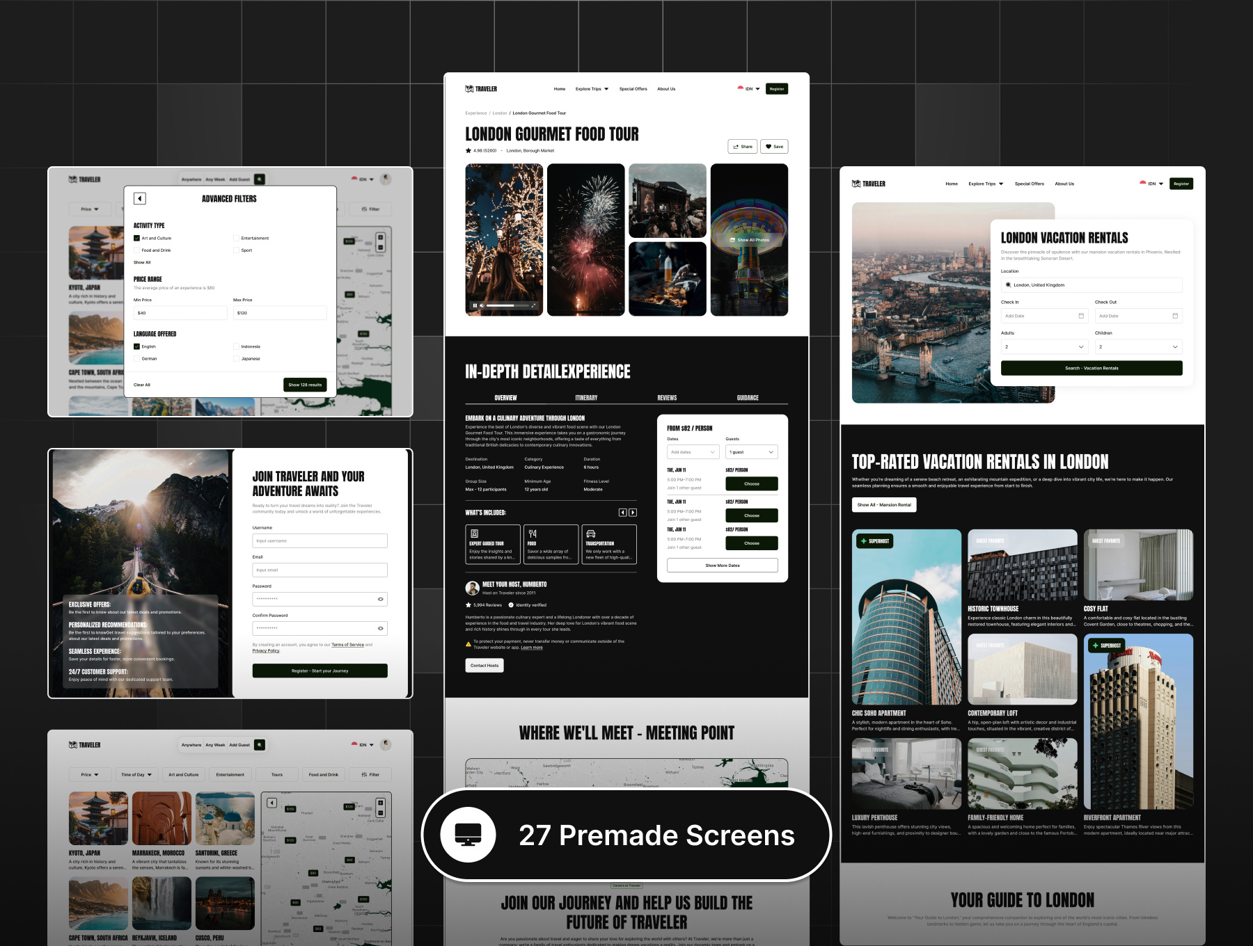 Traveler UI Kit - Travel Booking Website (Login & Register Page) by ...
