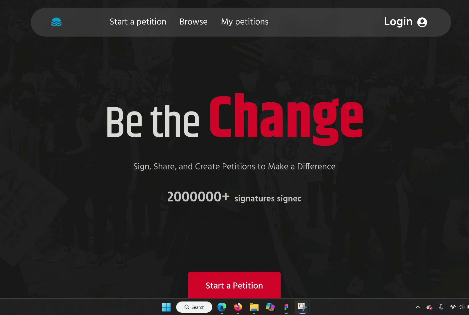 Petition Website by Jishu on Dribbble