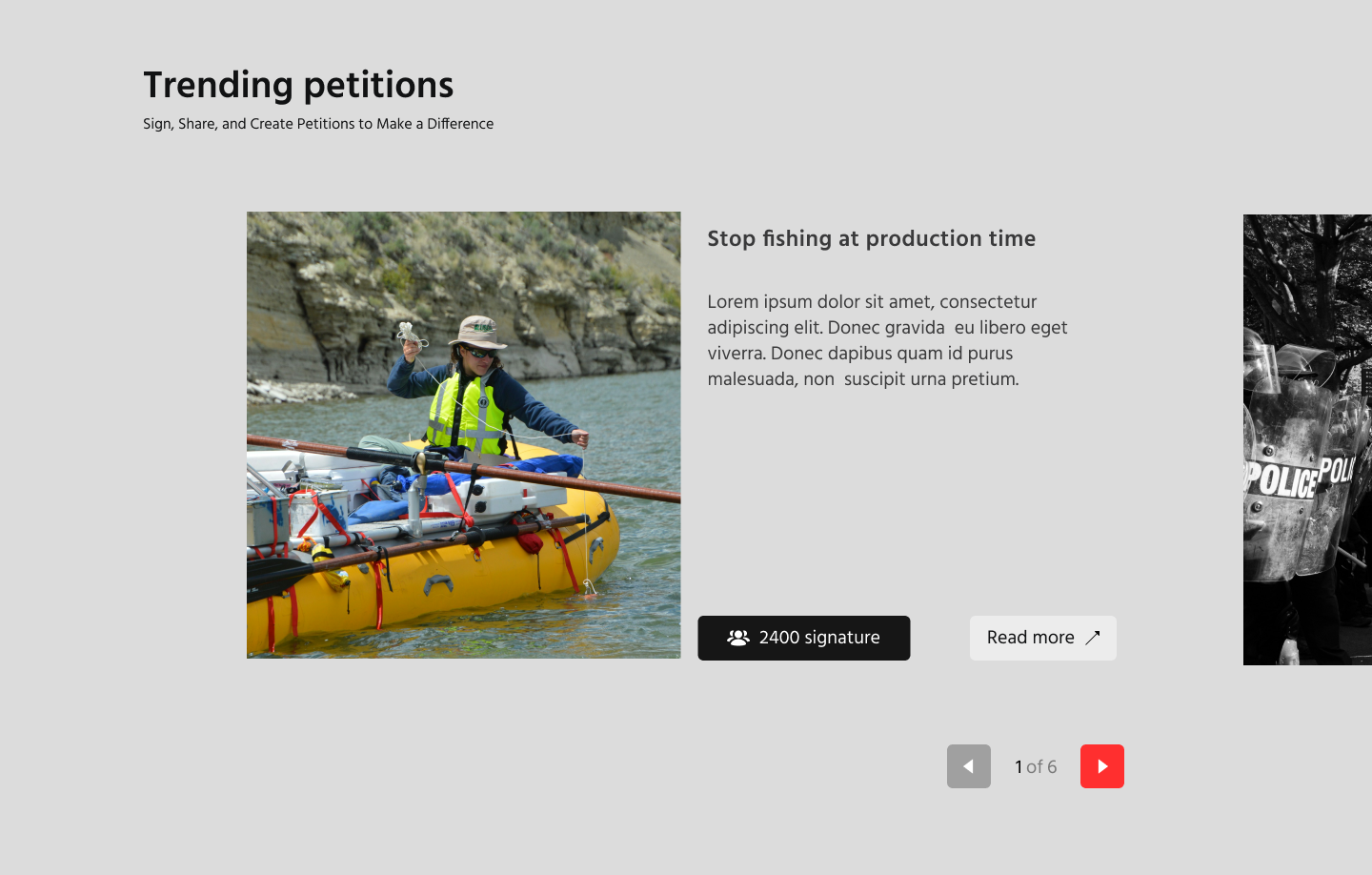 Petition Website by Jishu on Dribbble