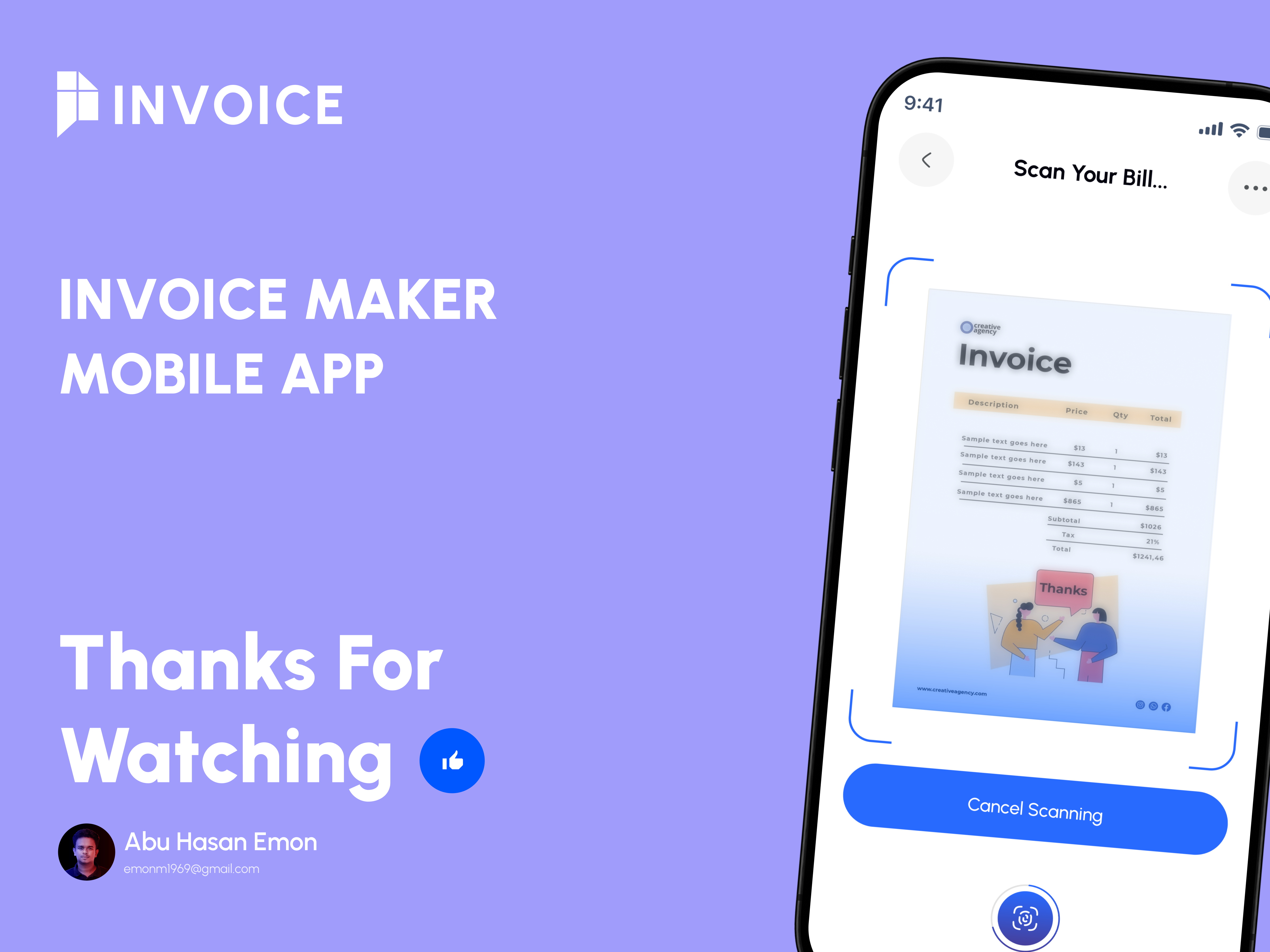 Invoice Maker Mobile App by Abu Hasan Emon on Dribbble