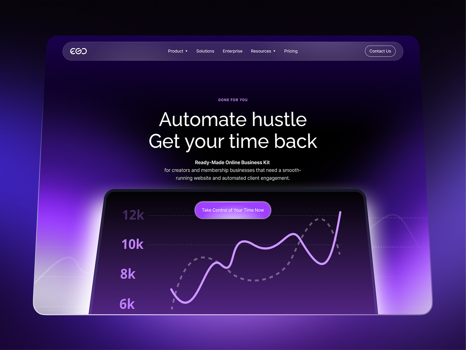 Saas Website Hero Section by Victoria Kishkova for EGO CREATIVE ...