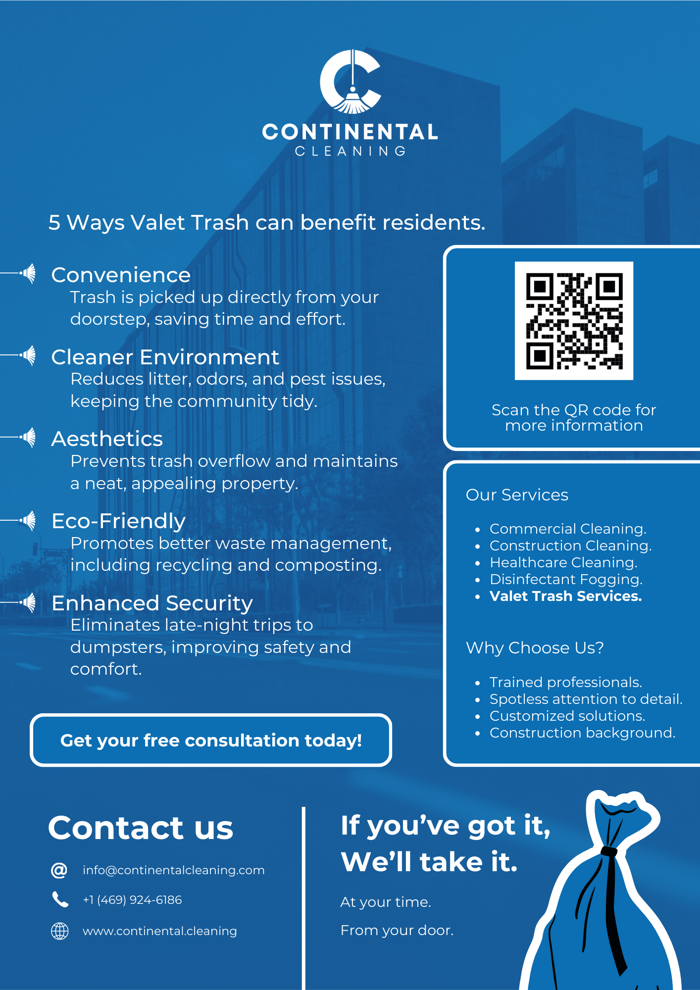 Flyer Design for a Valet Trash Company by Nashrah Khan on Dribbble