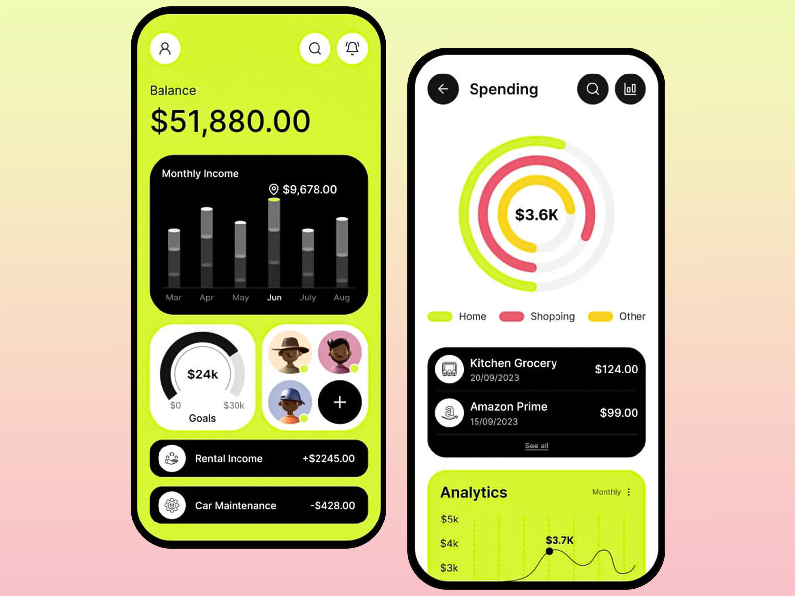 Smart Finance Tracking App by Foster Wow on Dribbble