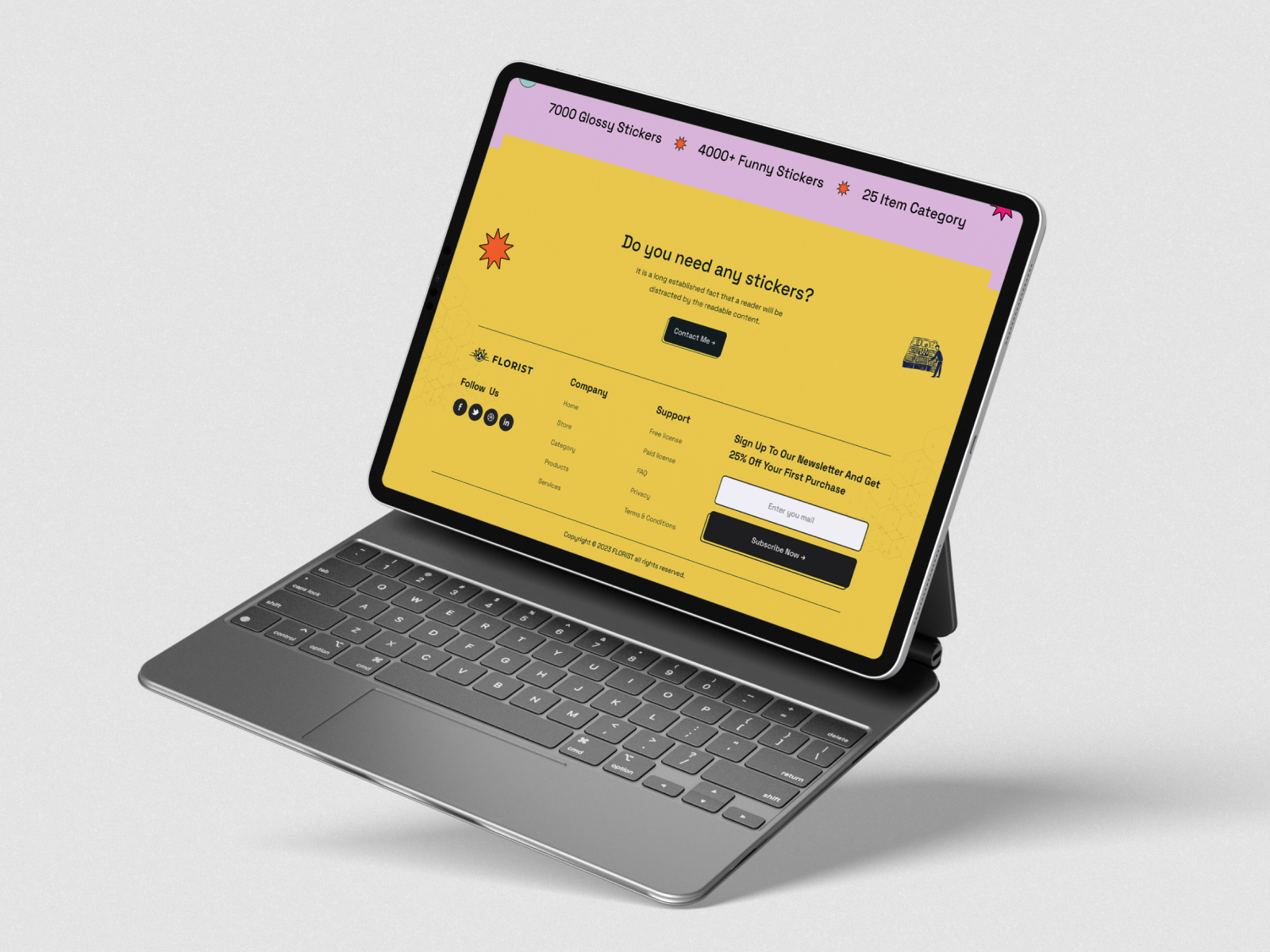 Sticker Store Landing Page | E-commerce Website Design by PlutoHub on ...