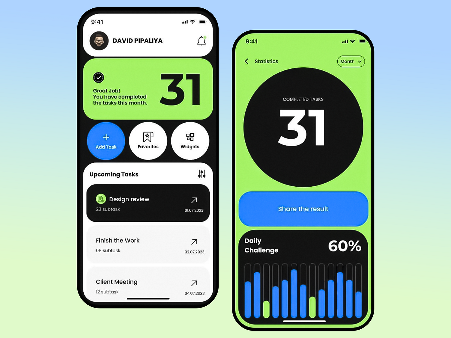 Task Manager App UI Design by bluephoenix on Dribbble