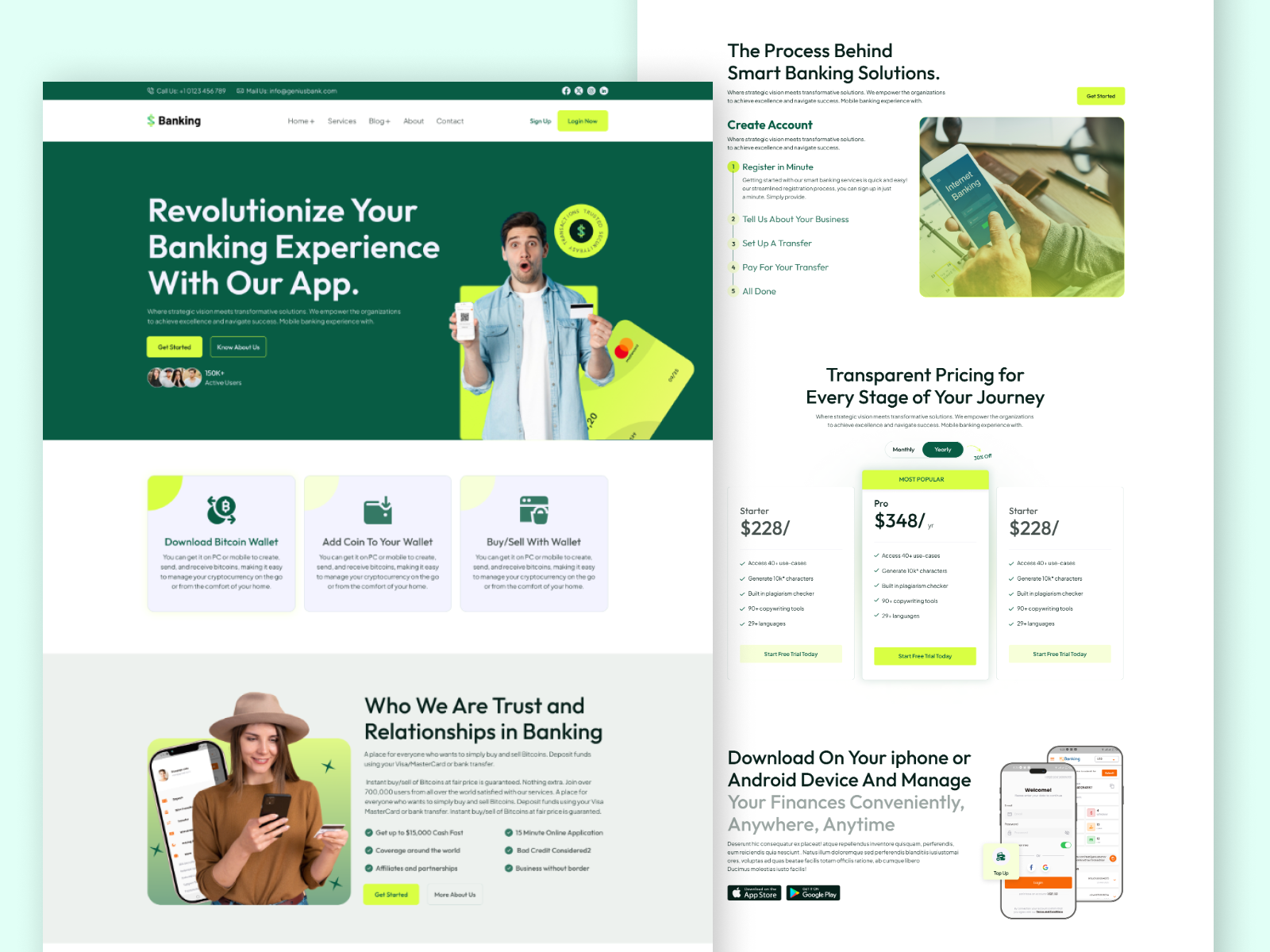 Digital Banking Website Ui Design By Genius Ocean On Dribbble
