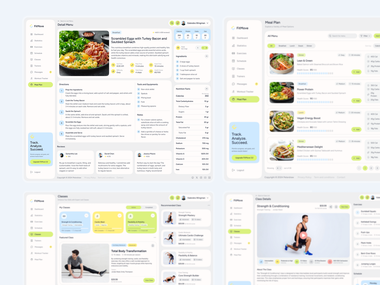 FitMove – Fitness Dashboard by Ahmad S. Afandi for Peterdraw Studio on ...