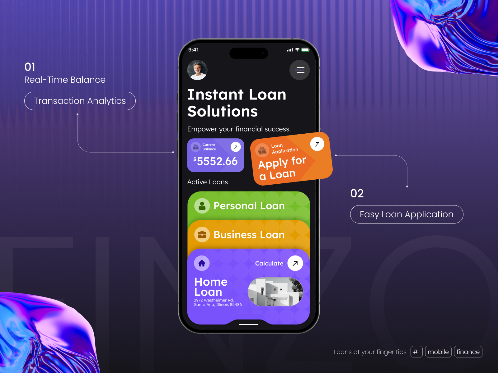 Finzo Loan Management App: Easy Loans, Smart Life by MQoS UI/UX for ...
