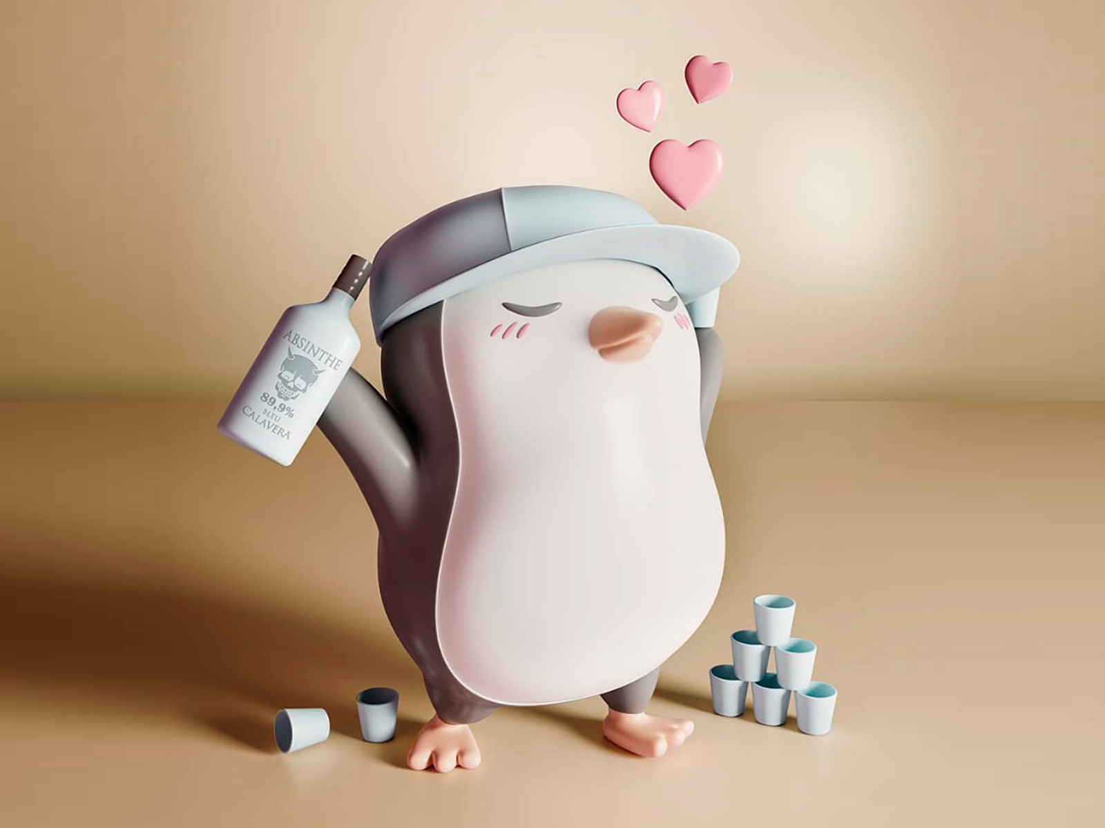 3D penguin by Martin Handl on Dribbble