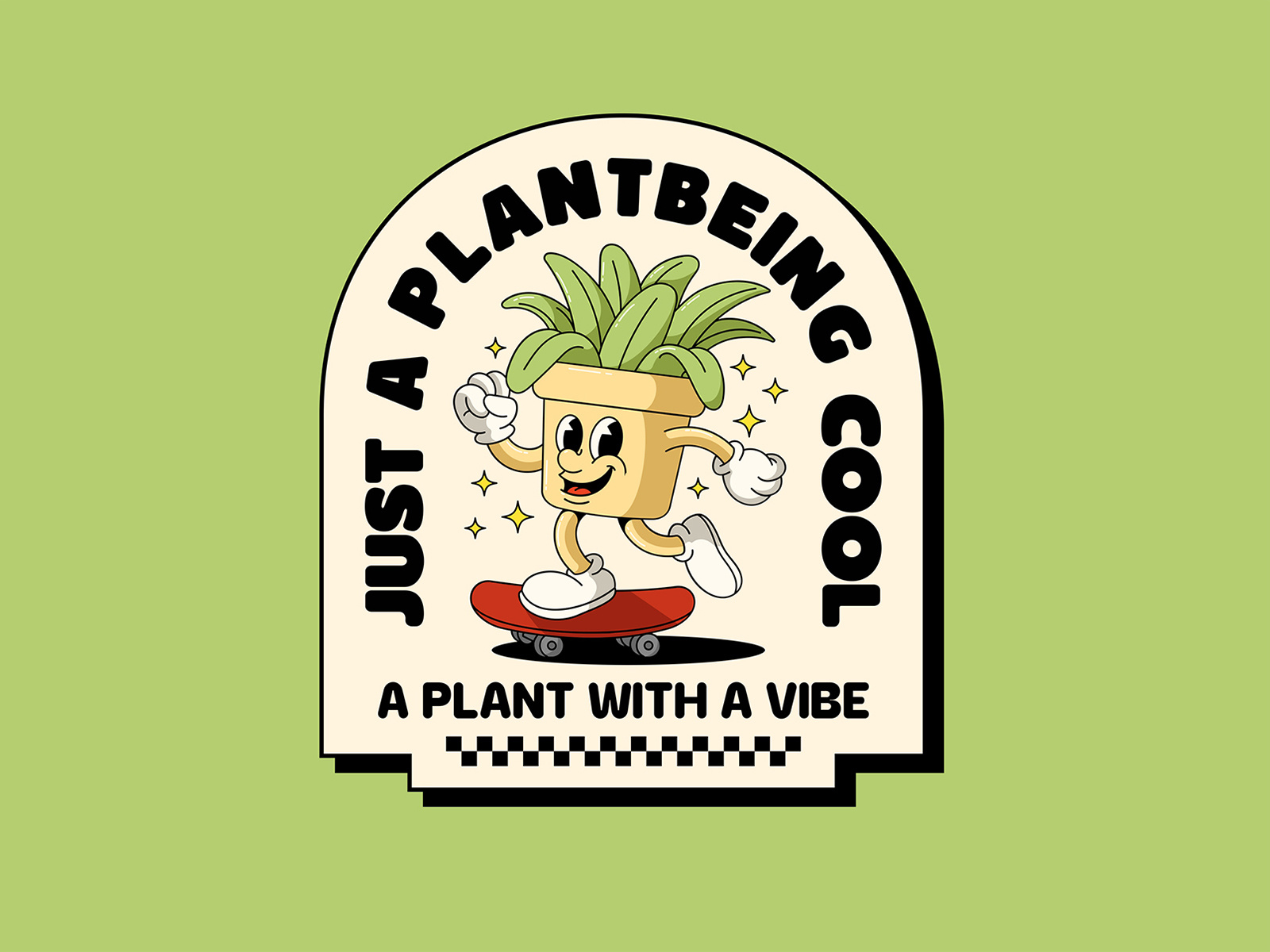 Retro Pot Plant Character by Teuku Deky Firnanda on Dribbble