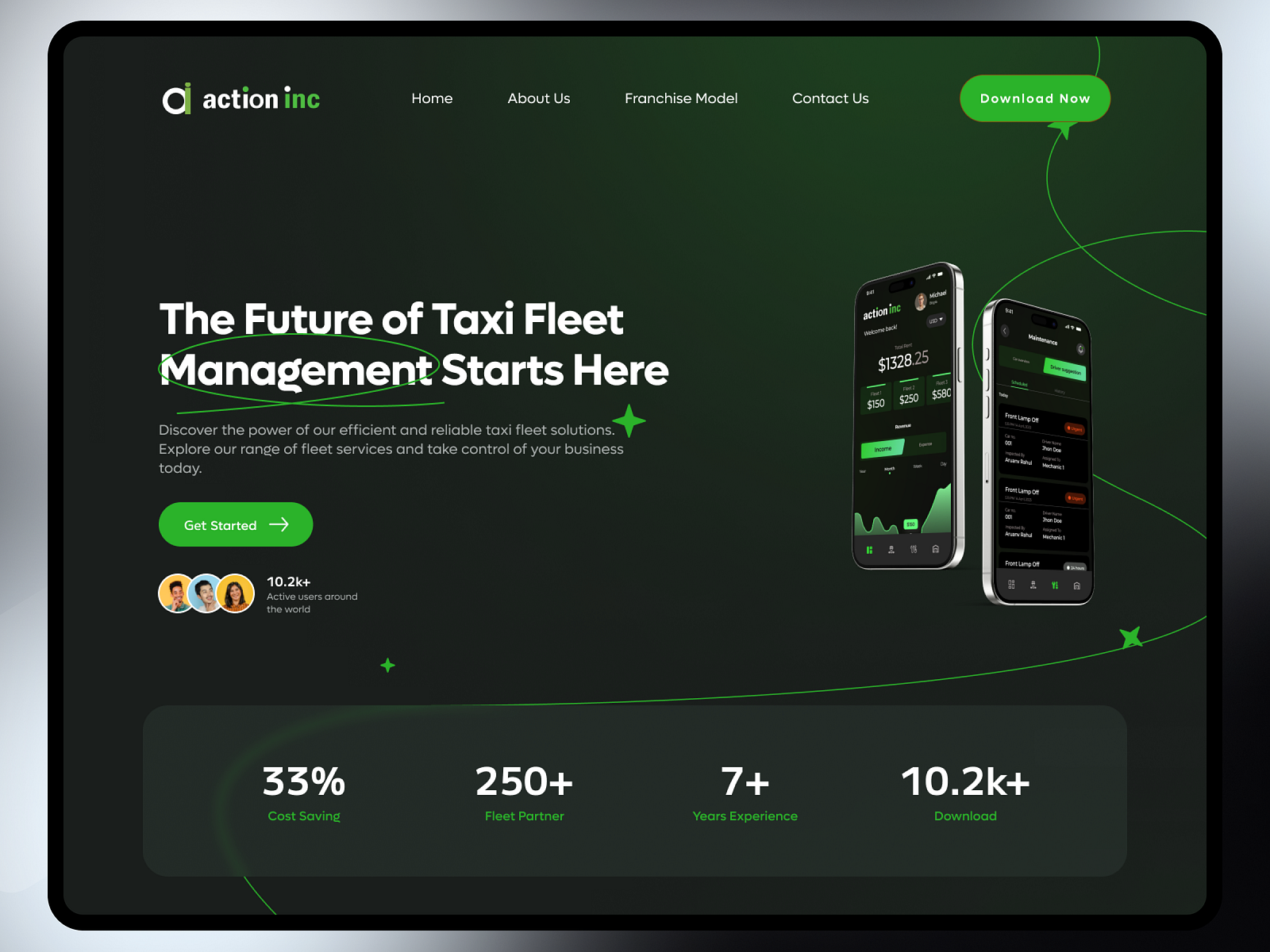 Action Taxi Website by arunav rahul on Dribbble