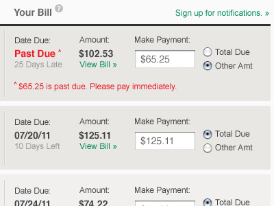 E-Bill Payment Form by Ryan Swarts on Dribbble