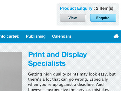 Display & Print website - header 01 by Richard Wiggins on Dribbble