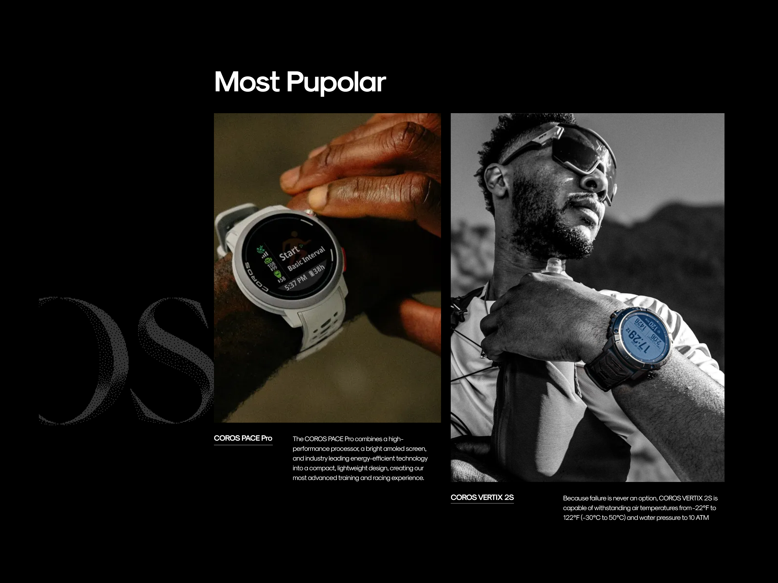 COROS - GPS Sport Watch e-commerce Landing Page Website by Plainthing ...