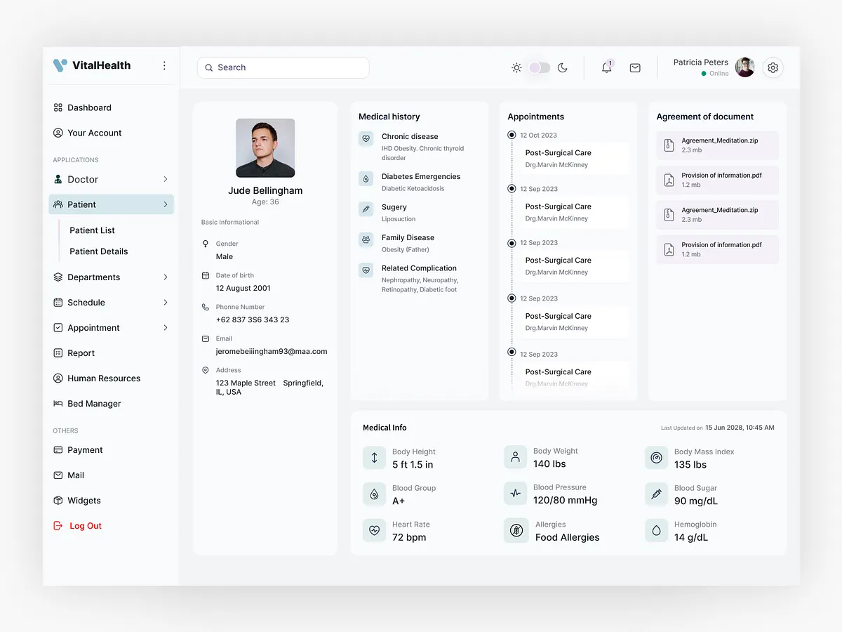 Browse thousands of Patient Details Screen images for design ...