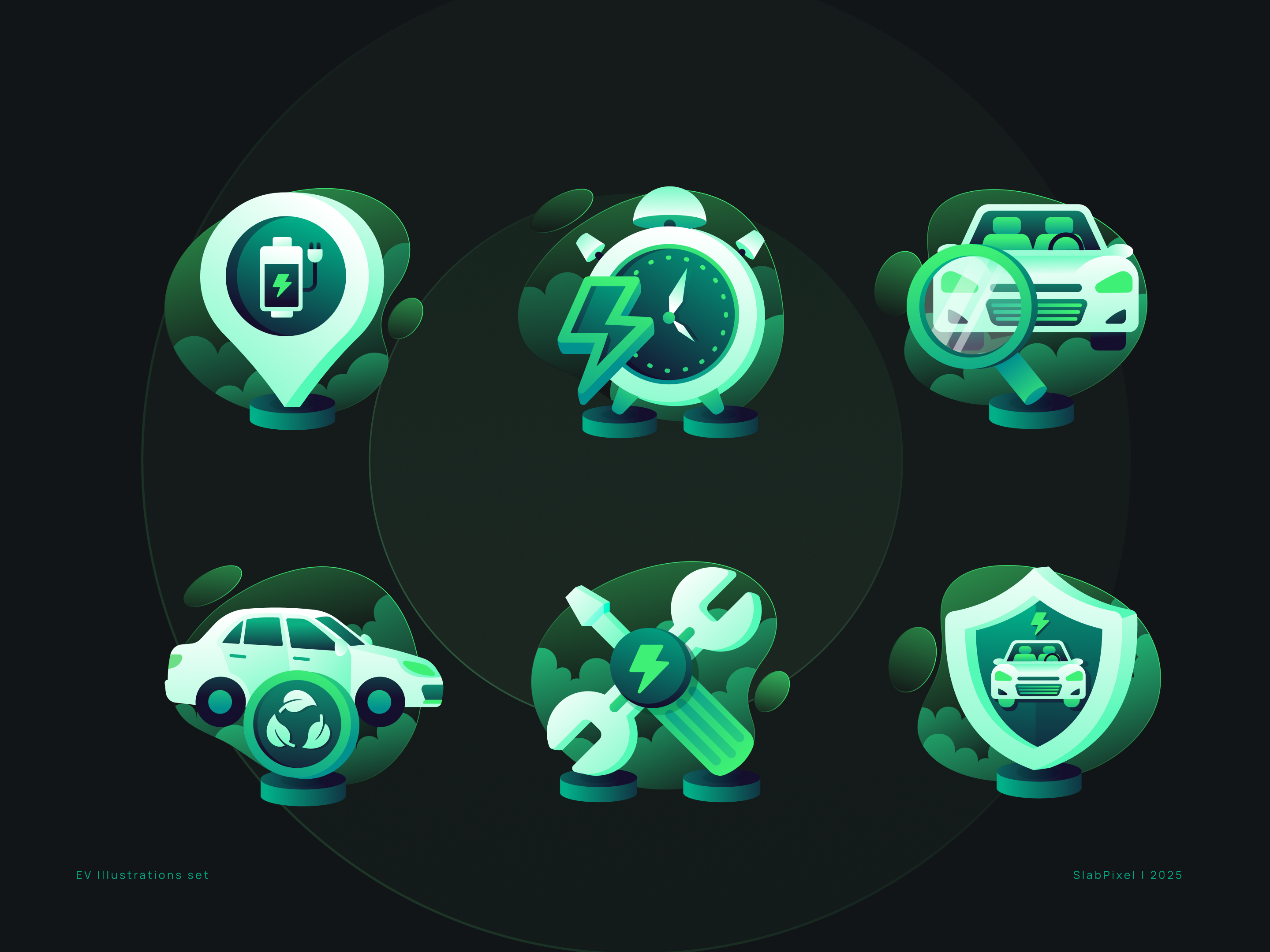 EV Animated Illustrations by SlabPixel Designer for SlabPixel on Dribbble