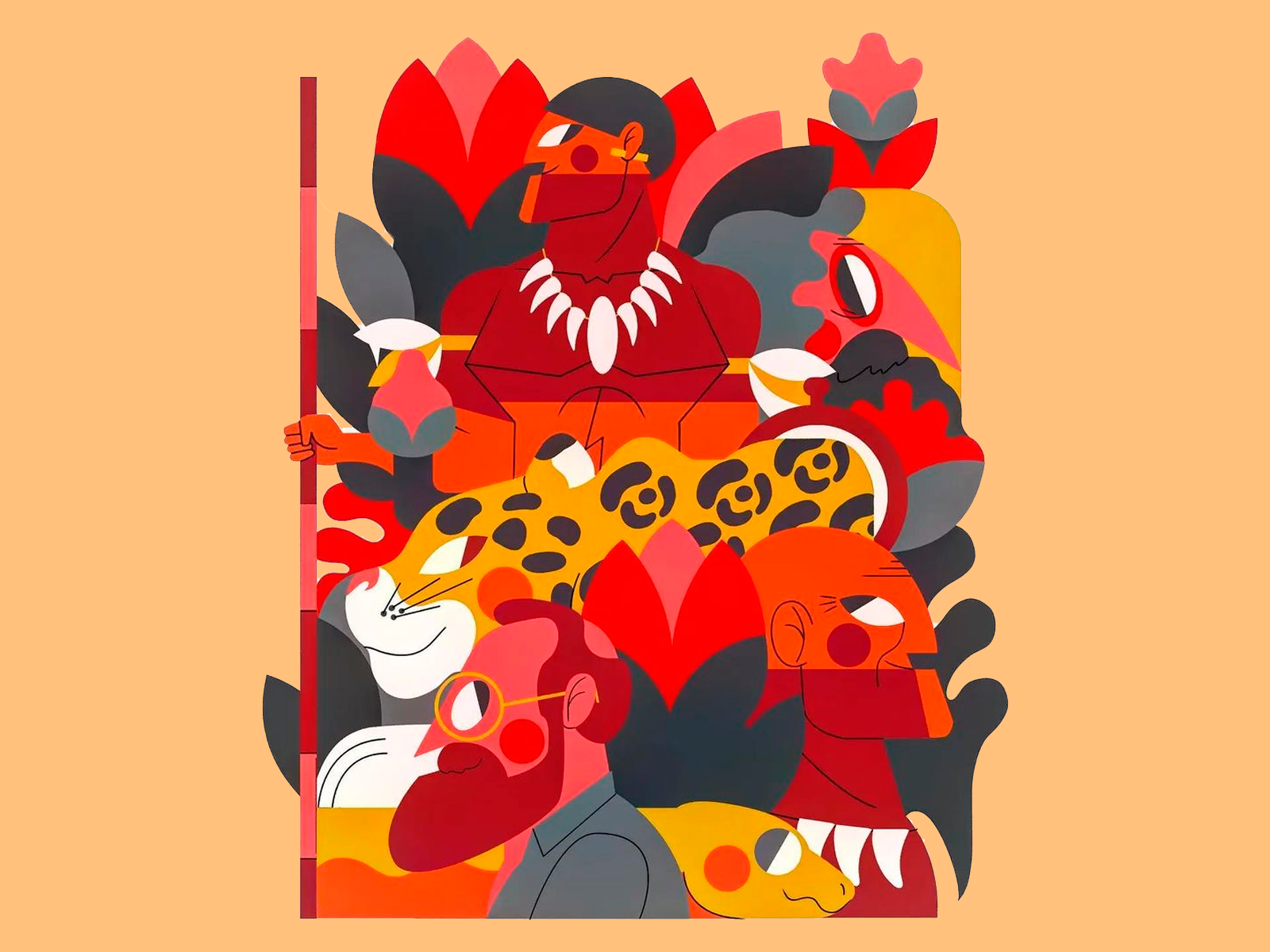 Illustration "Trinity of Wildness" by Bryan Canda on Dribbble