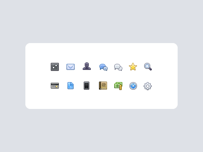 16px icons by Martin on Dribbble