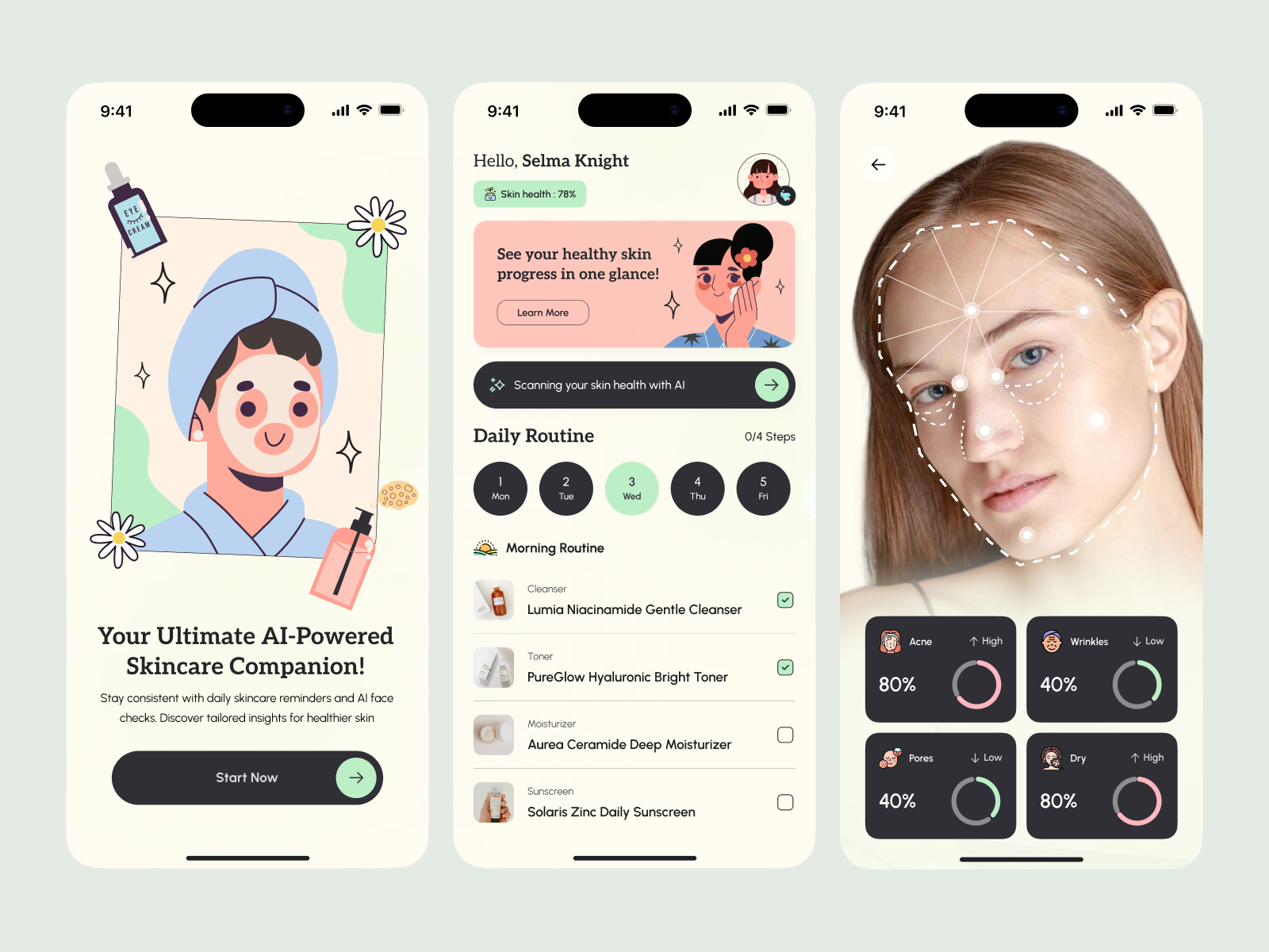 Beauty AI UI/UX Mobile Apps by Ailsa Salsabila for Orenji Studio on ...