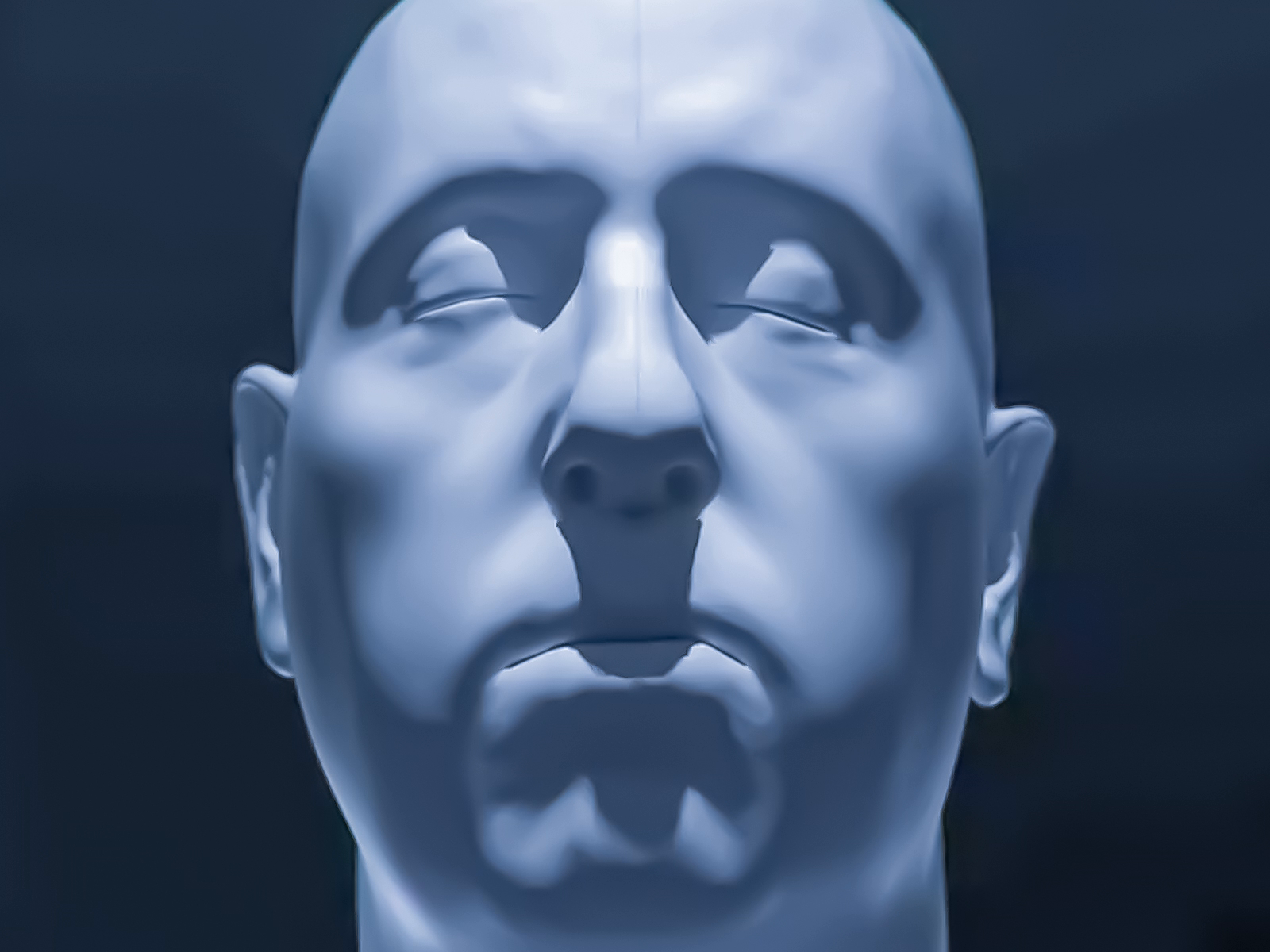 3D Symmetrical Human Face Split by entelechy on Dribbble