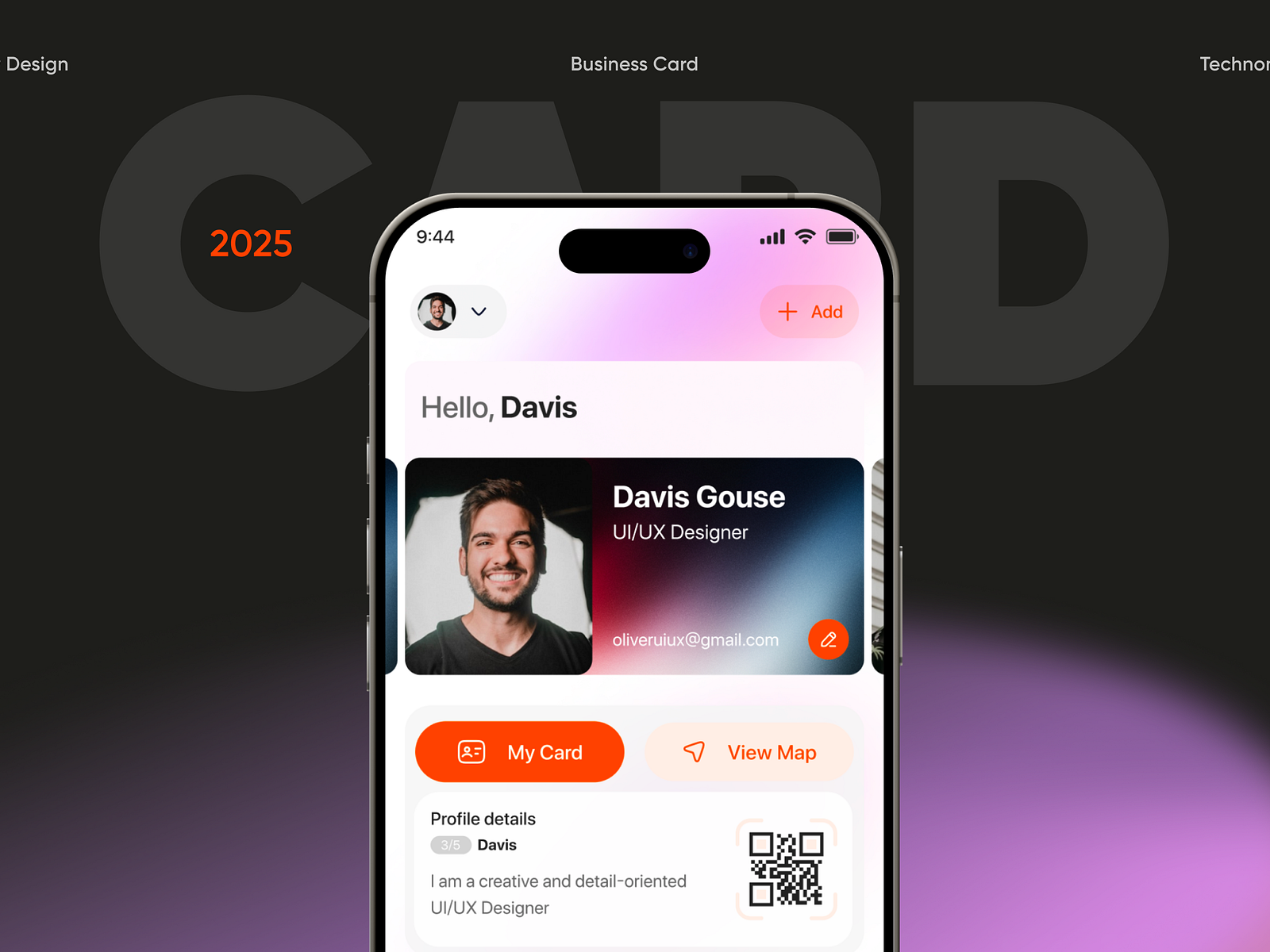 Digital Business Card Design | Apps Design by Technonext Design on Dribbble