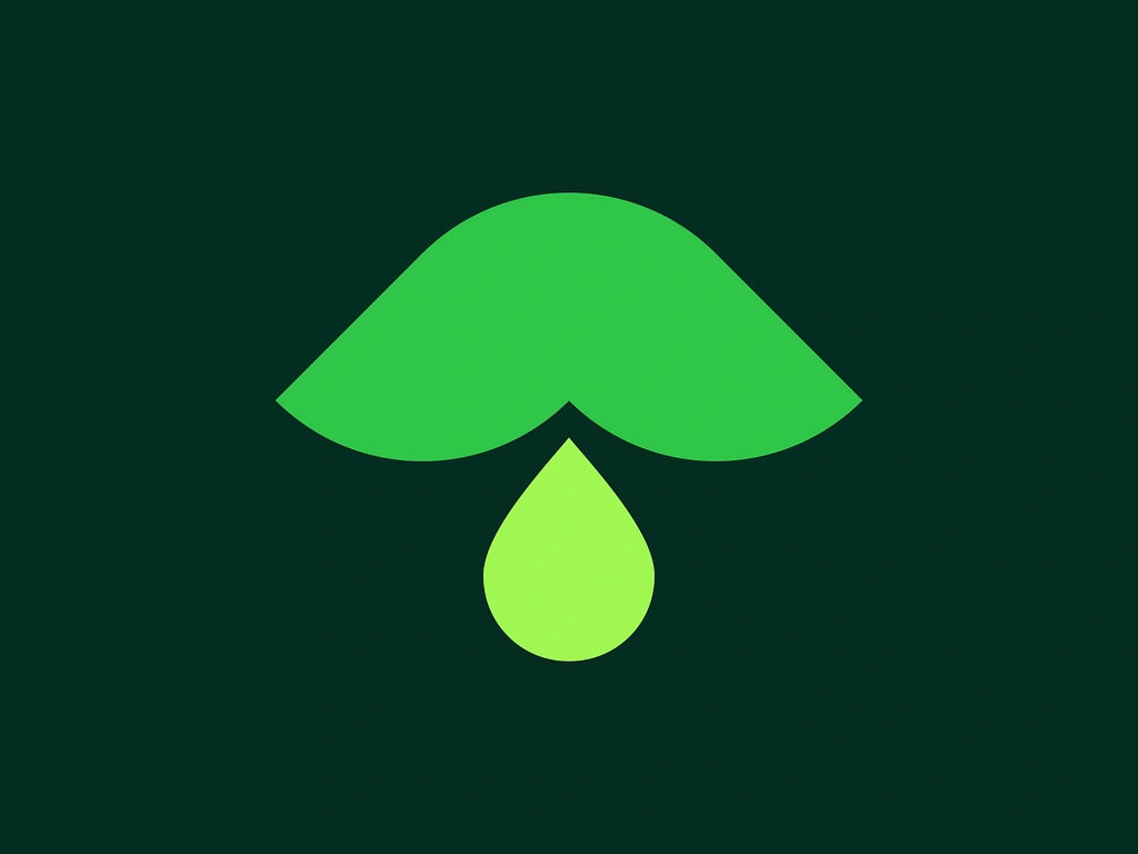 Green drop logo by Darsana on Dribbble