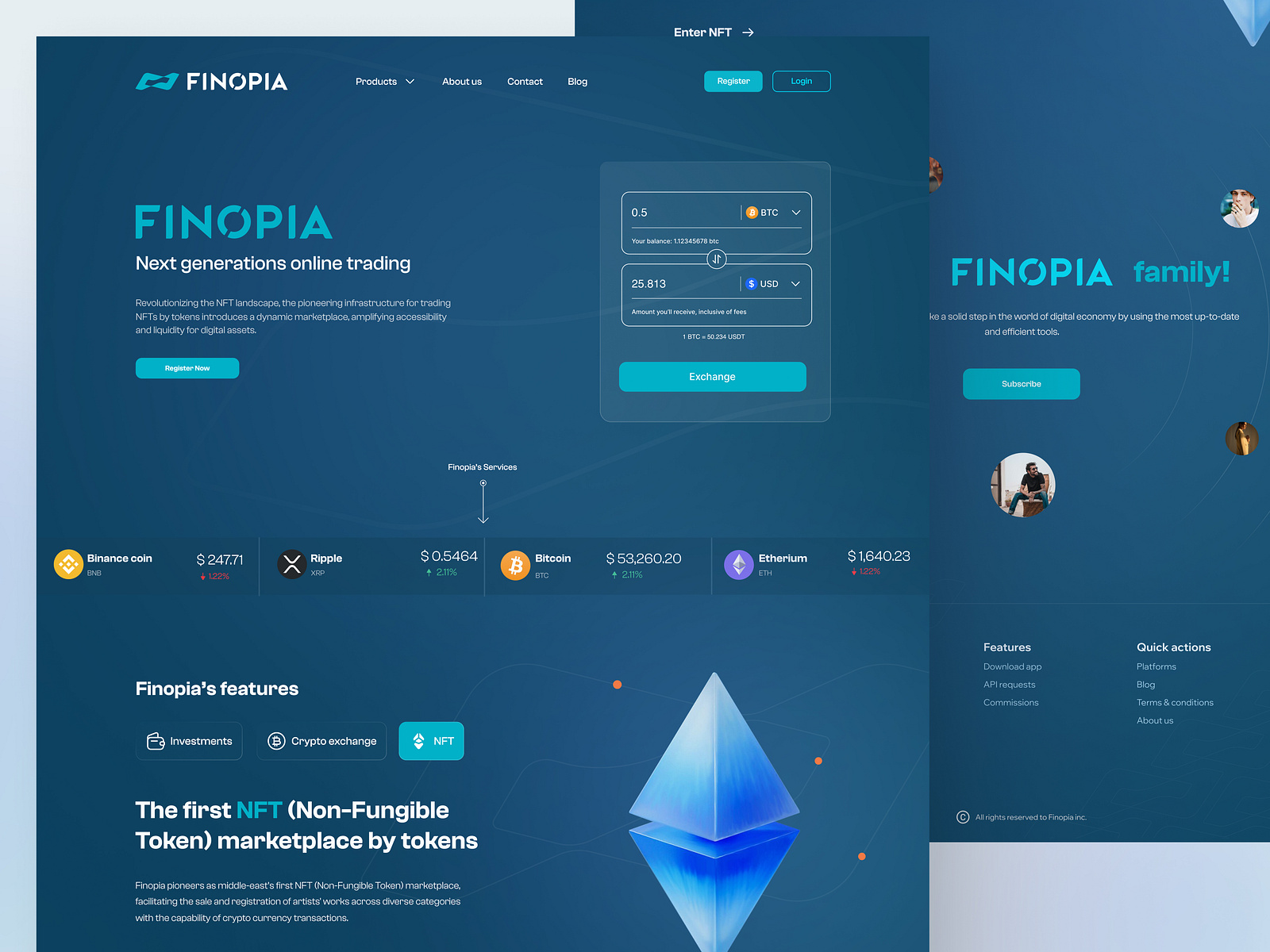 Finopia: Exchange landing page by Index Agency on Dribbble