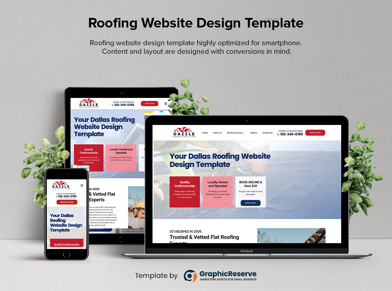 Roofing Website Design Template (WordPress Elementor Kit Theme) by ...