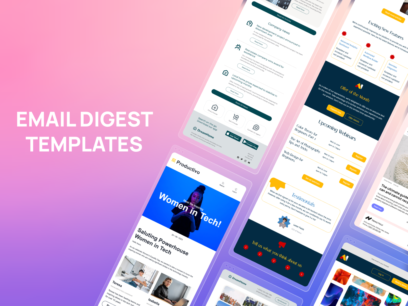 Email Digest Templates by Stripo Email on Dribbble
