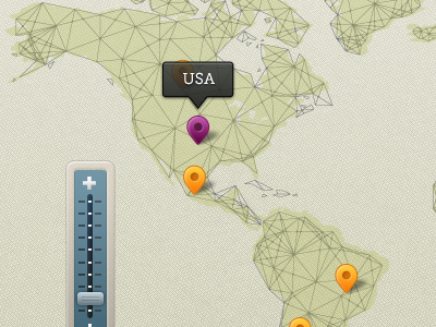 Map Location + Zoom slider by Jason Kirtley on Dribbble