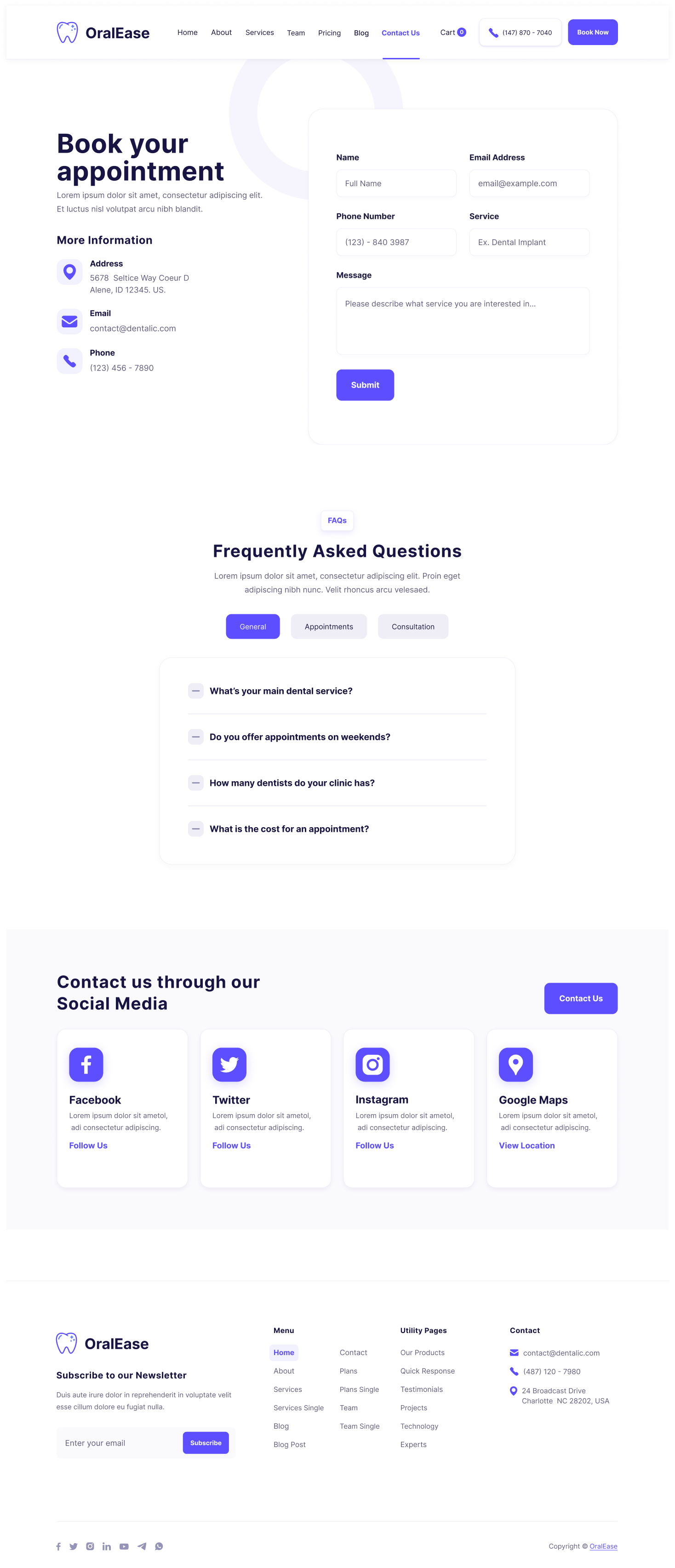 Dentist Appointment Booking Website UI/UX Design by UX on Dribbble