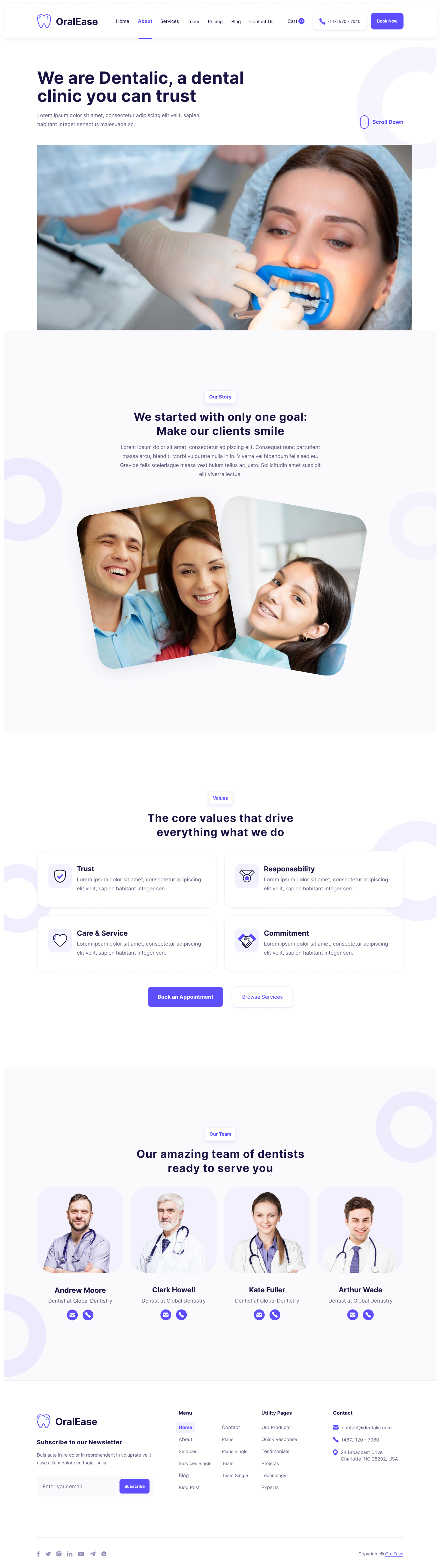 Dentist Appointment Booking Website UI/UX Design by UX on Dribbble