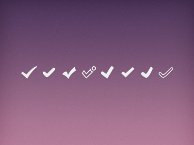 Check Mark Icons by Matthew Skiles on Dribbble
