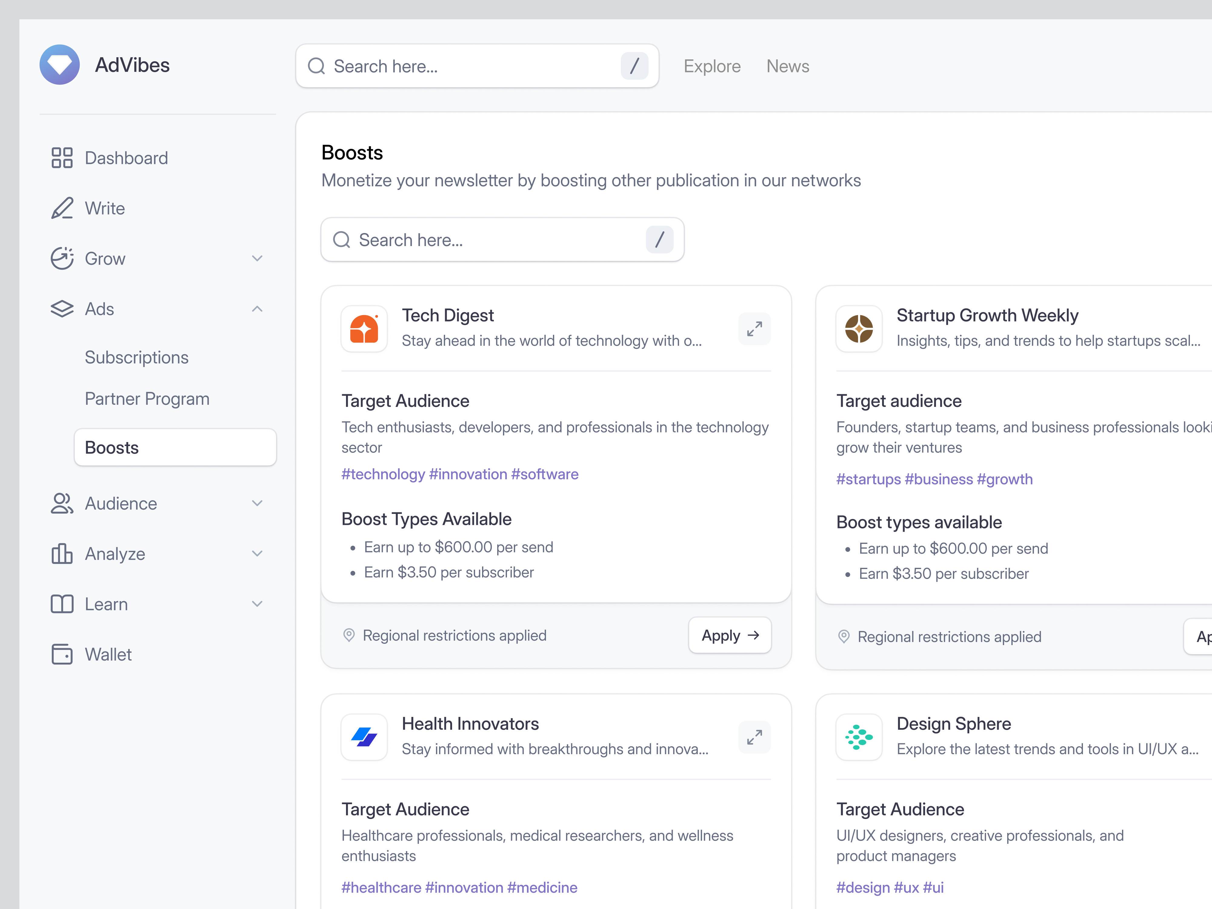 AdVibes : Saas Ads Web App UI/UX - Boosts Ads by Keitoto on Dribbble
