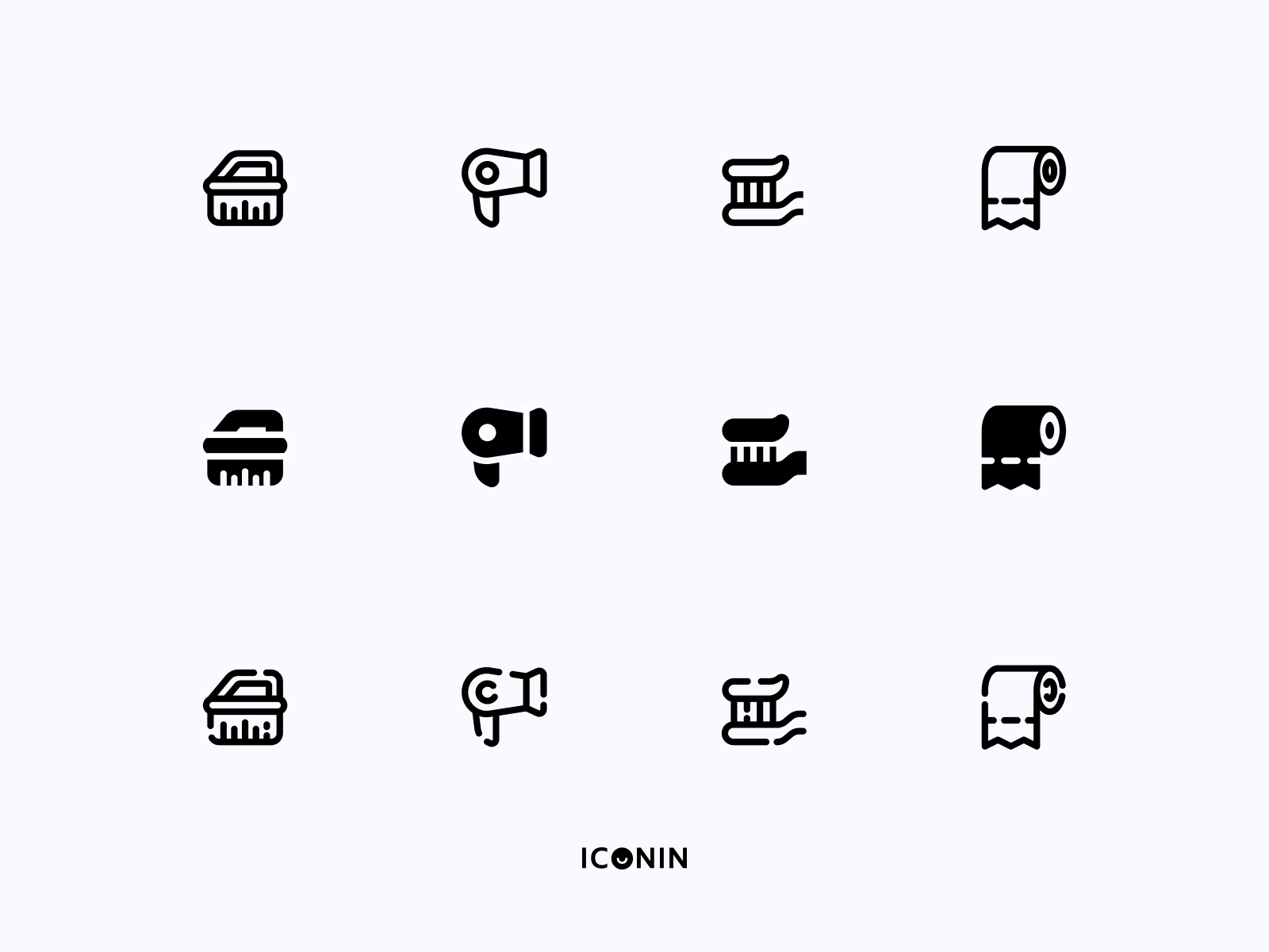 Iconin : Toiletris Icon Set by Rizky Ramadhana 🌵 on Dribbble