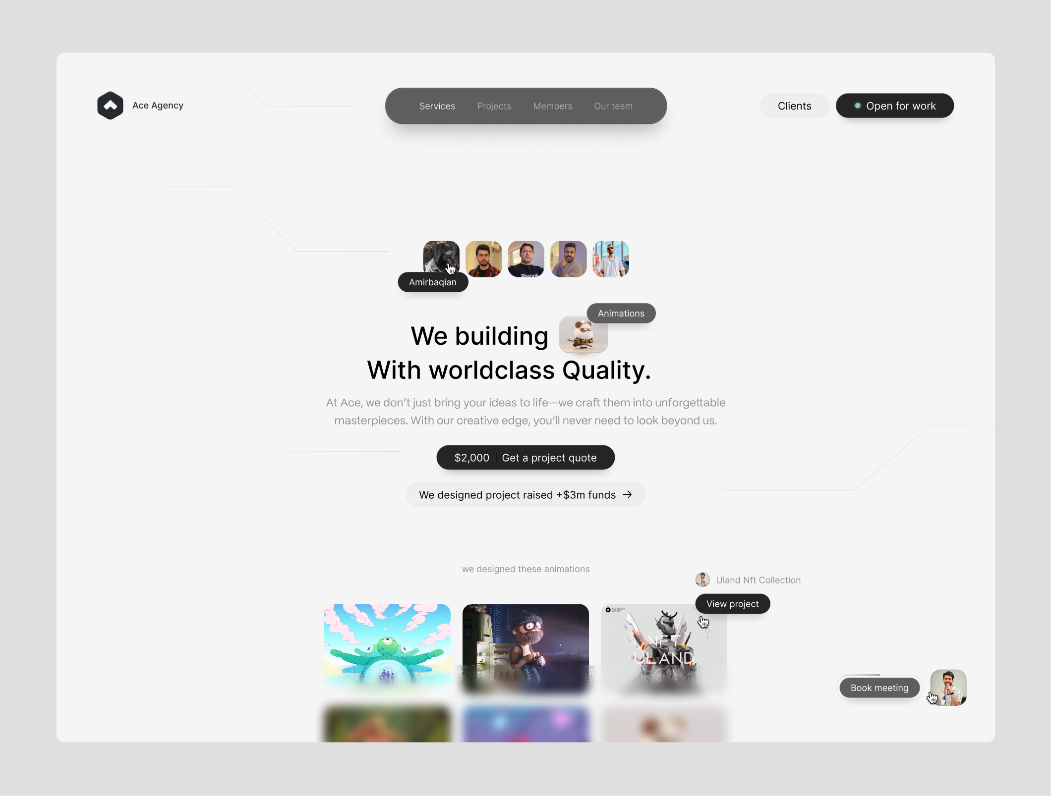 Ace New website design by Amir Baqian for Ace Design on Dribbble