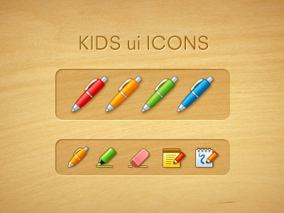 KIDS ui ICONS by Joseph Silva on Dribbble