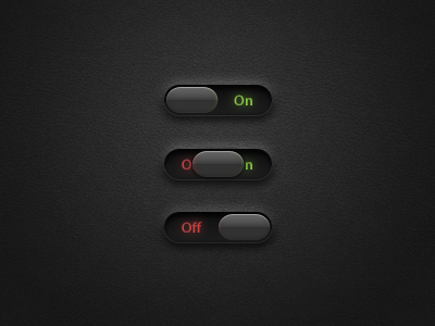 On/Off Sliders - Free PSD by Victor Ingman on Dribbble